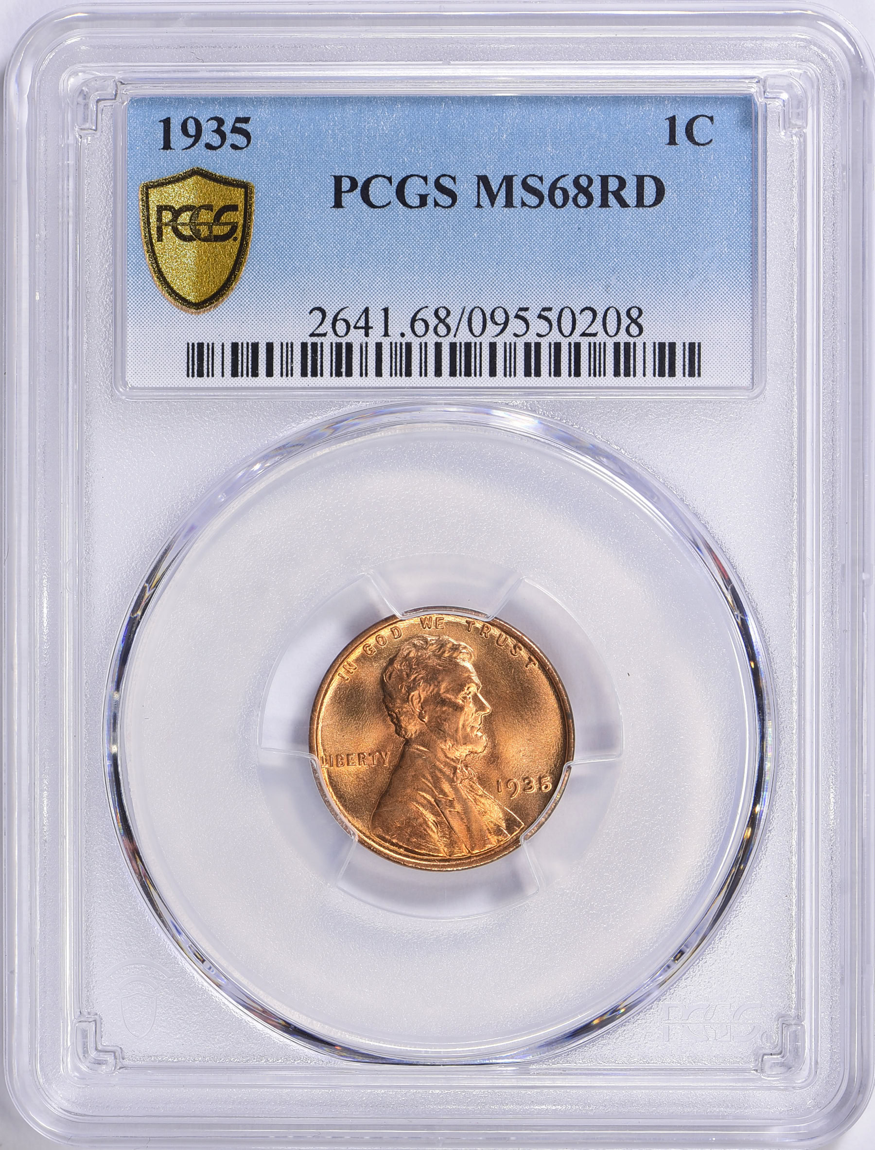 1935 Lincoln Cent PCGS MS-68 RD (Item 1492588) | GreatCollections Coin ...