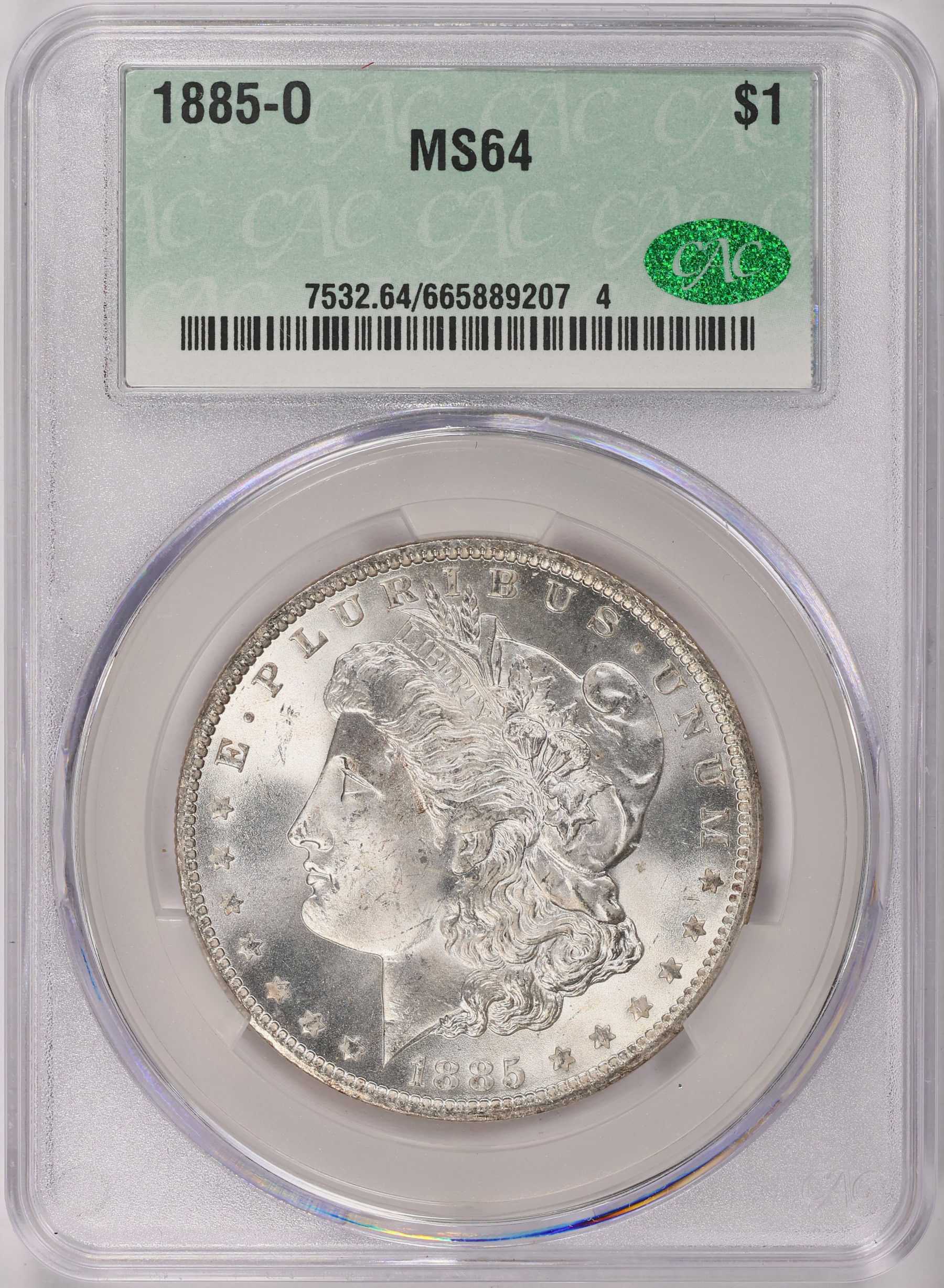 1885-O Morgan Silver Dollar CACG MS-64 (Item 1494882) | GreatCollections Coin Auctions