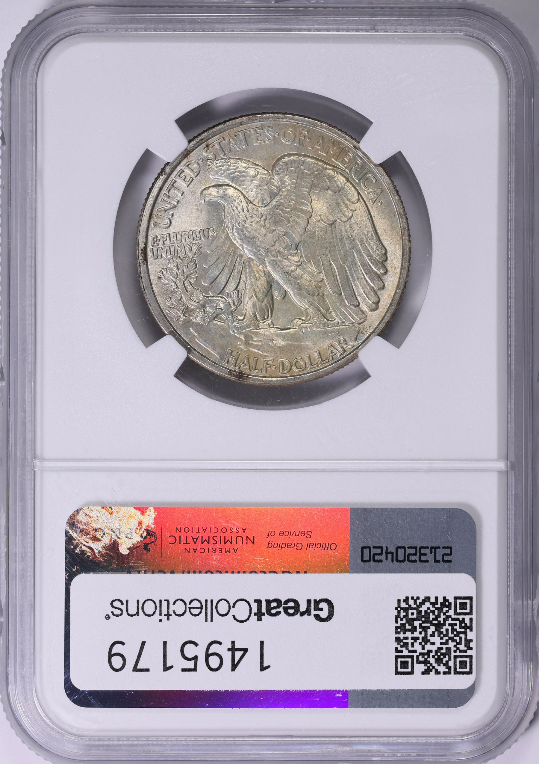 1938 Walking Liberty Half Dollar NGC MS-67+ (CAC Green) (Item 1495179) | GreatCollections Coin ...