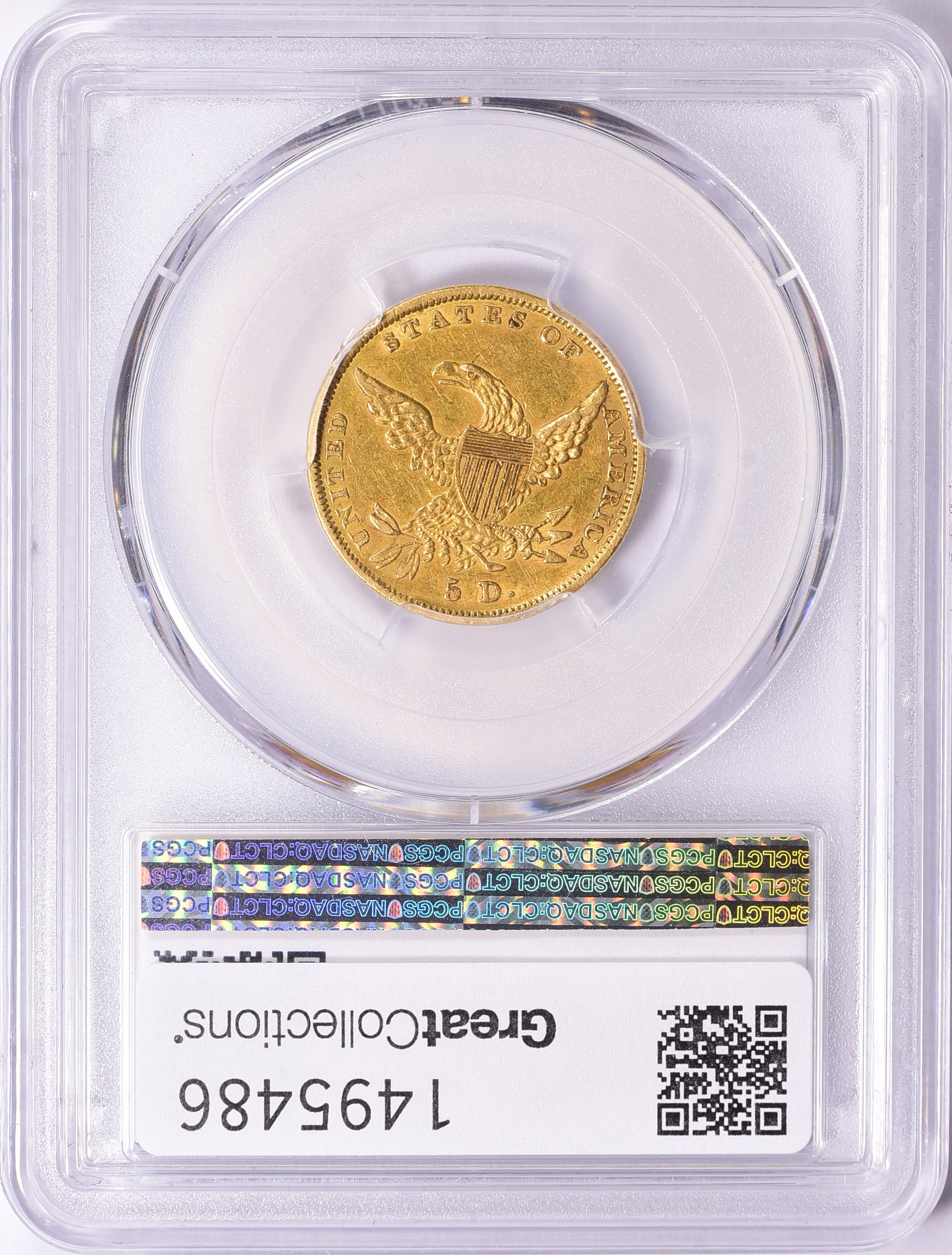1836 Classic Gold Half Eagle PCGS XF-45 (CAC Green) (Item 1495486 ...