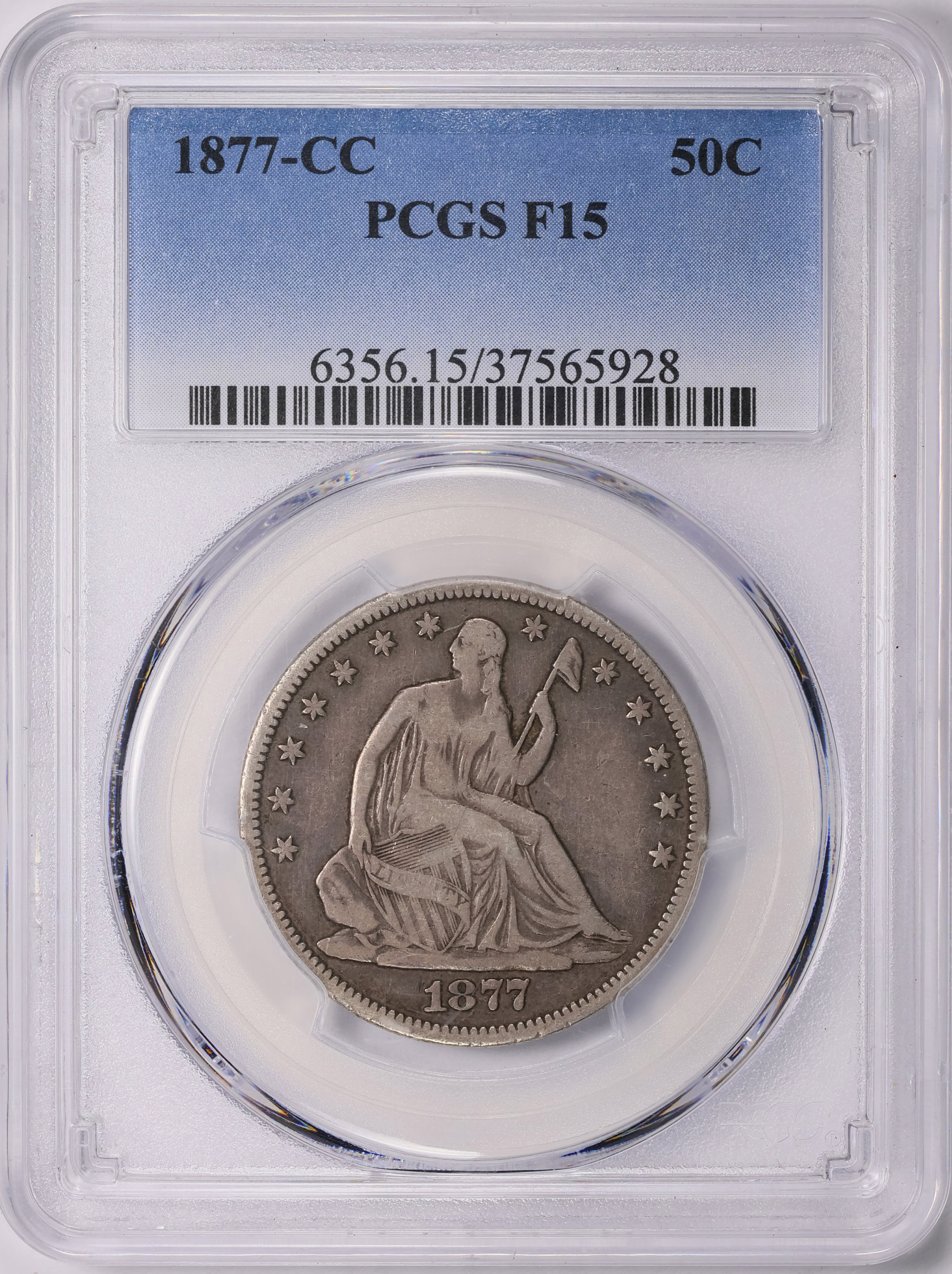 1877-CC Seated Liberty Half Dollar PCGS F-15 (Item 1495786) | GreatCollections Coin Auctions