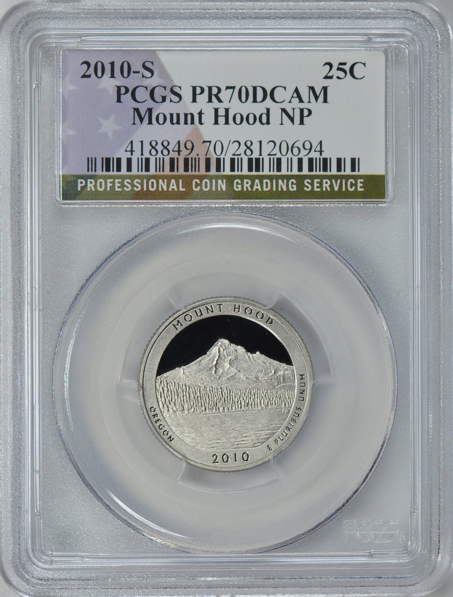 2010-S America the Beautiful Quarter Mount Hood PCGS Proof-70 DCAM ...