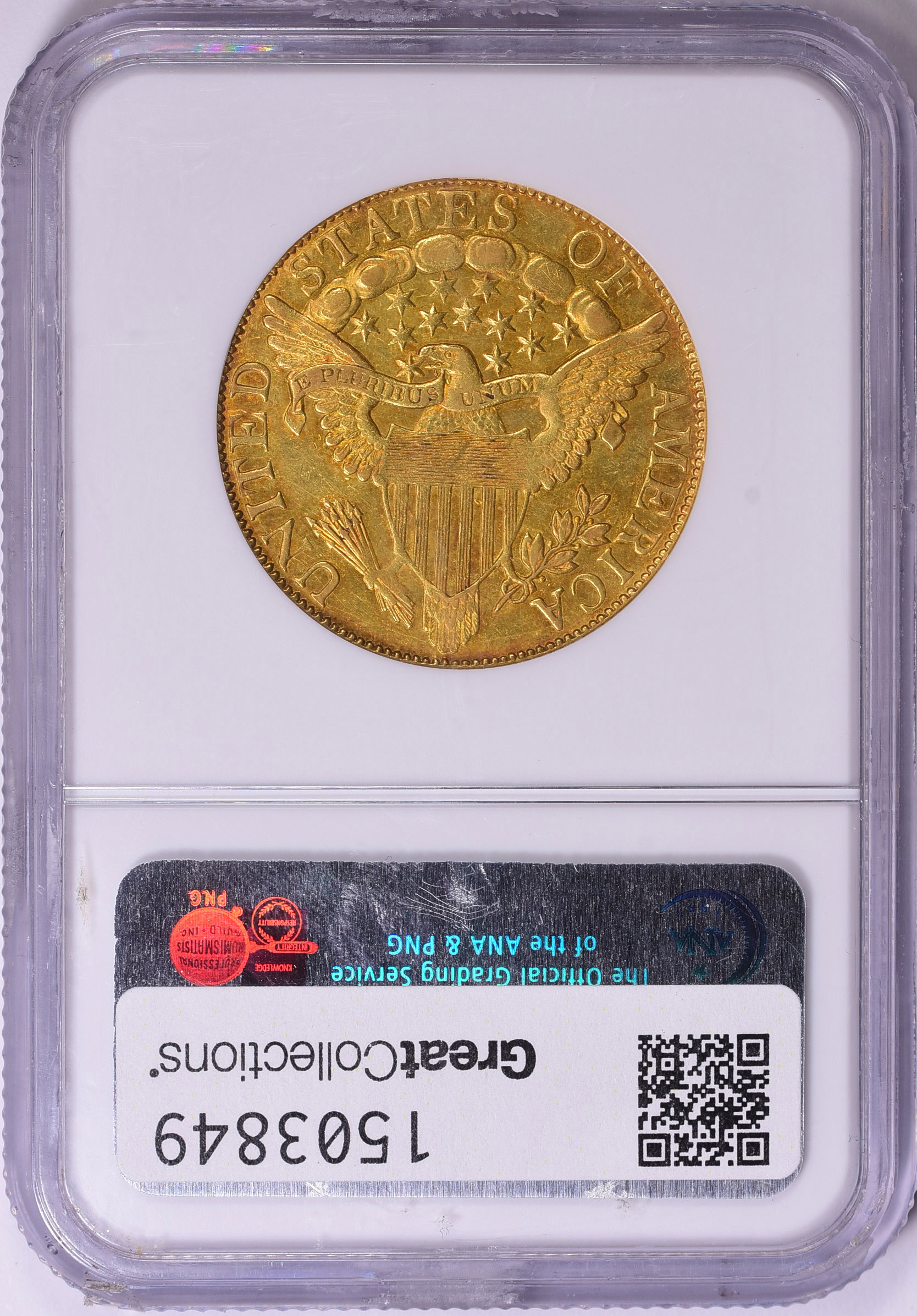 1804 Capped Bust Gold Eagle NGC AU-58 (Item 1503849) | GreatCollections ...