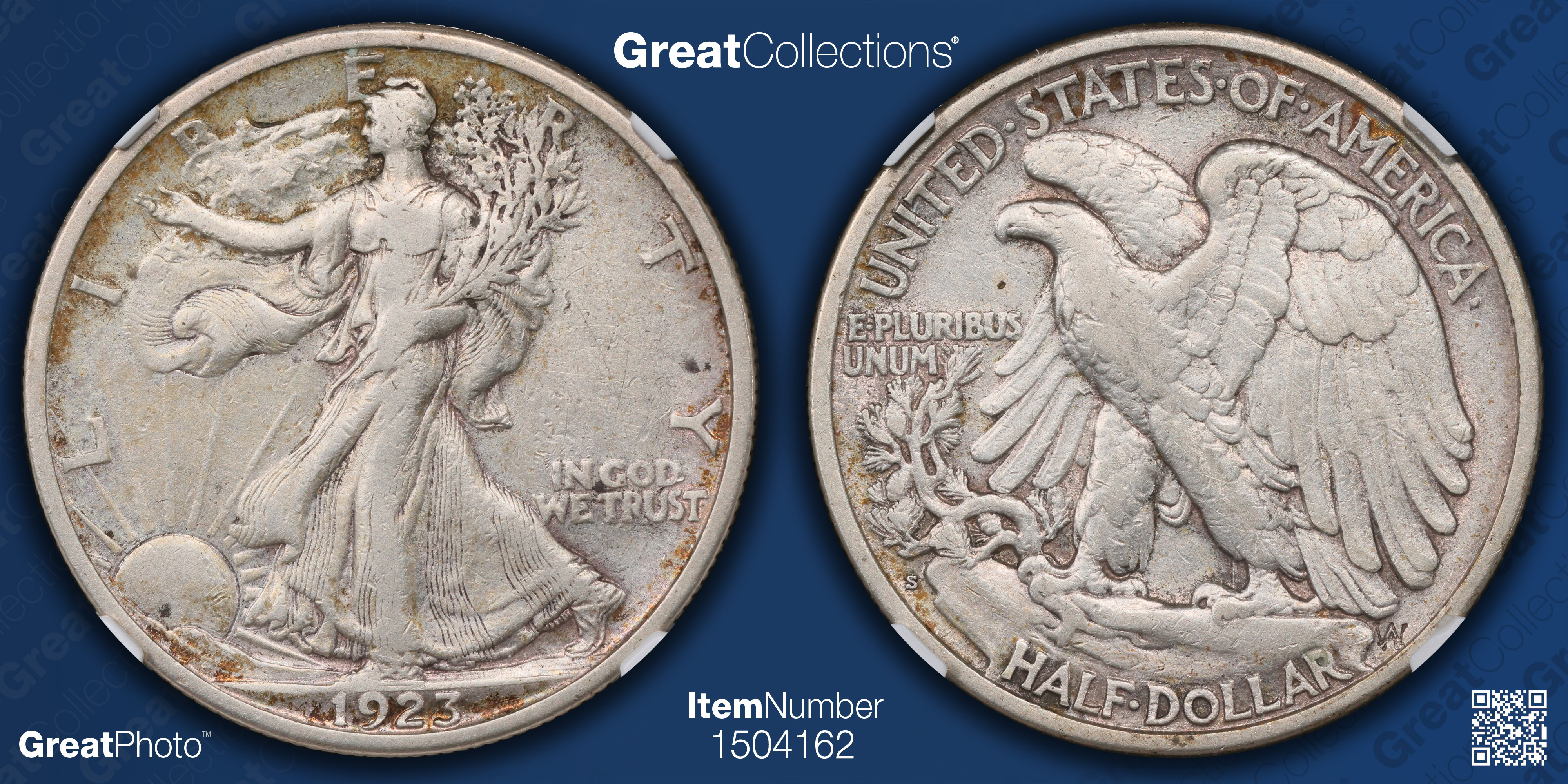 1923-S Walking Liberty Half Dollar NGC XF Details (Item 1504162 ...