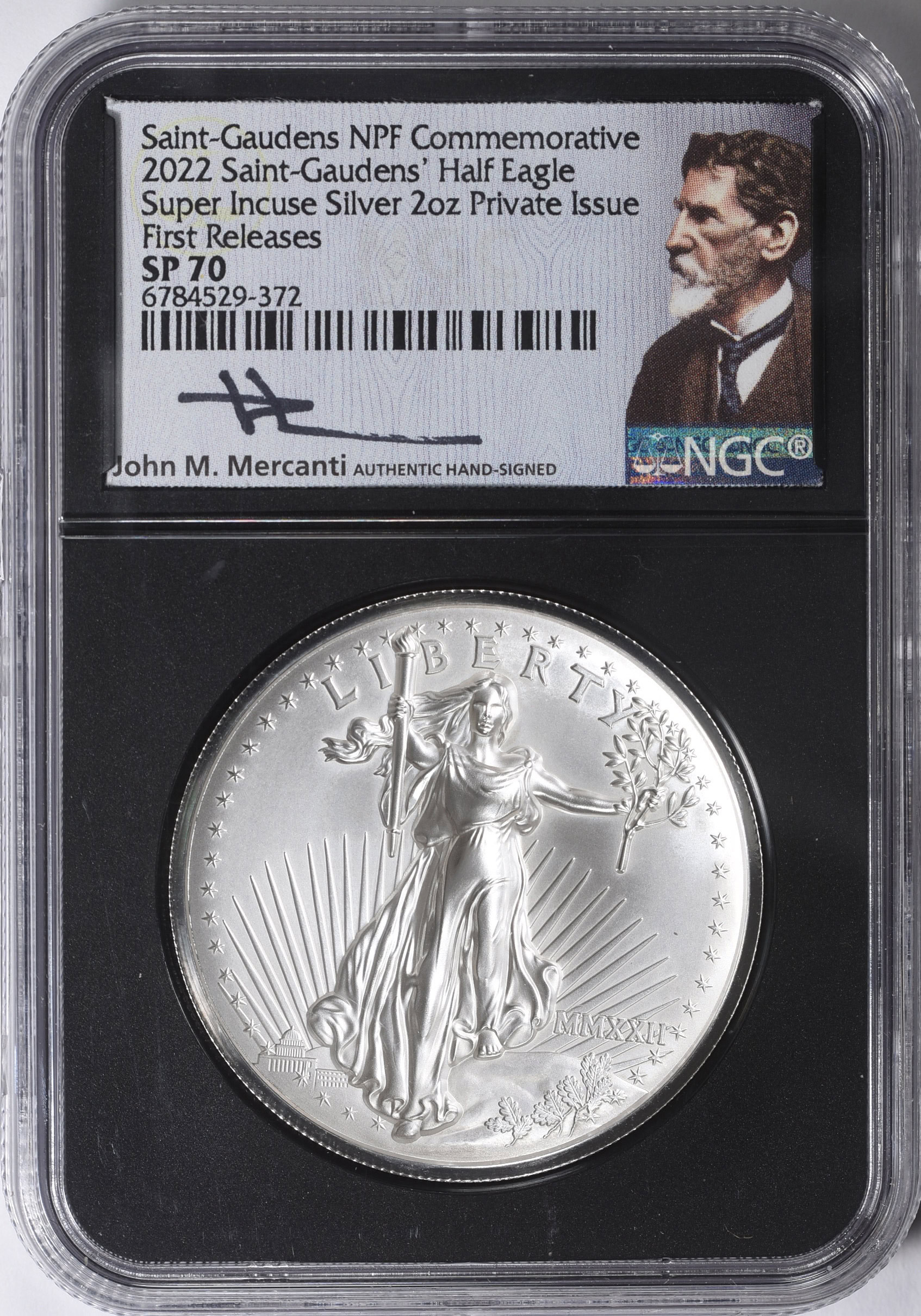 2022 Silver 2oz Saint-Gaudens Half Eagle Super Incuse National Park ...
