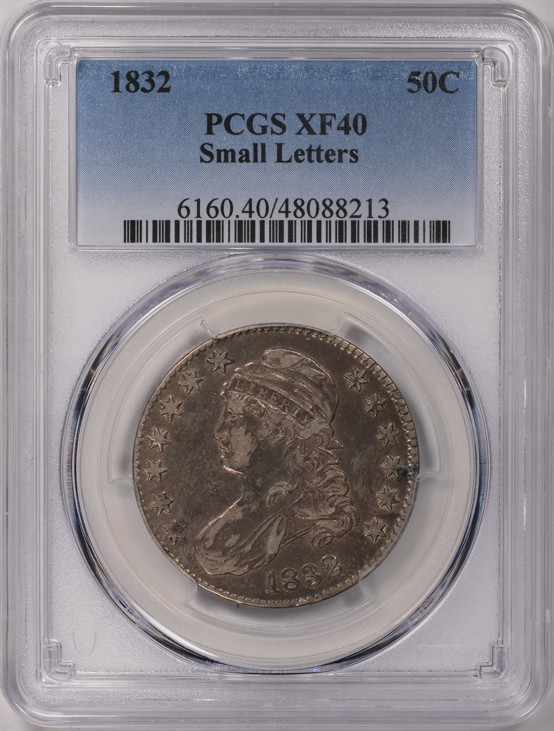 1832 Capped Bust Half Dollar Small Letters PCGS XF-40 (Item 1508058) | GreatCollections Coin ...