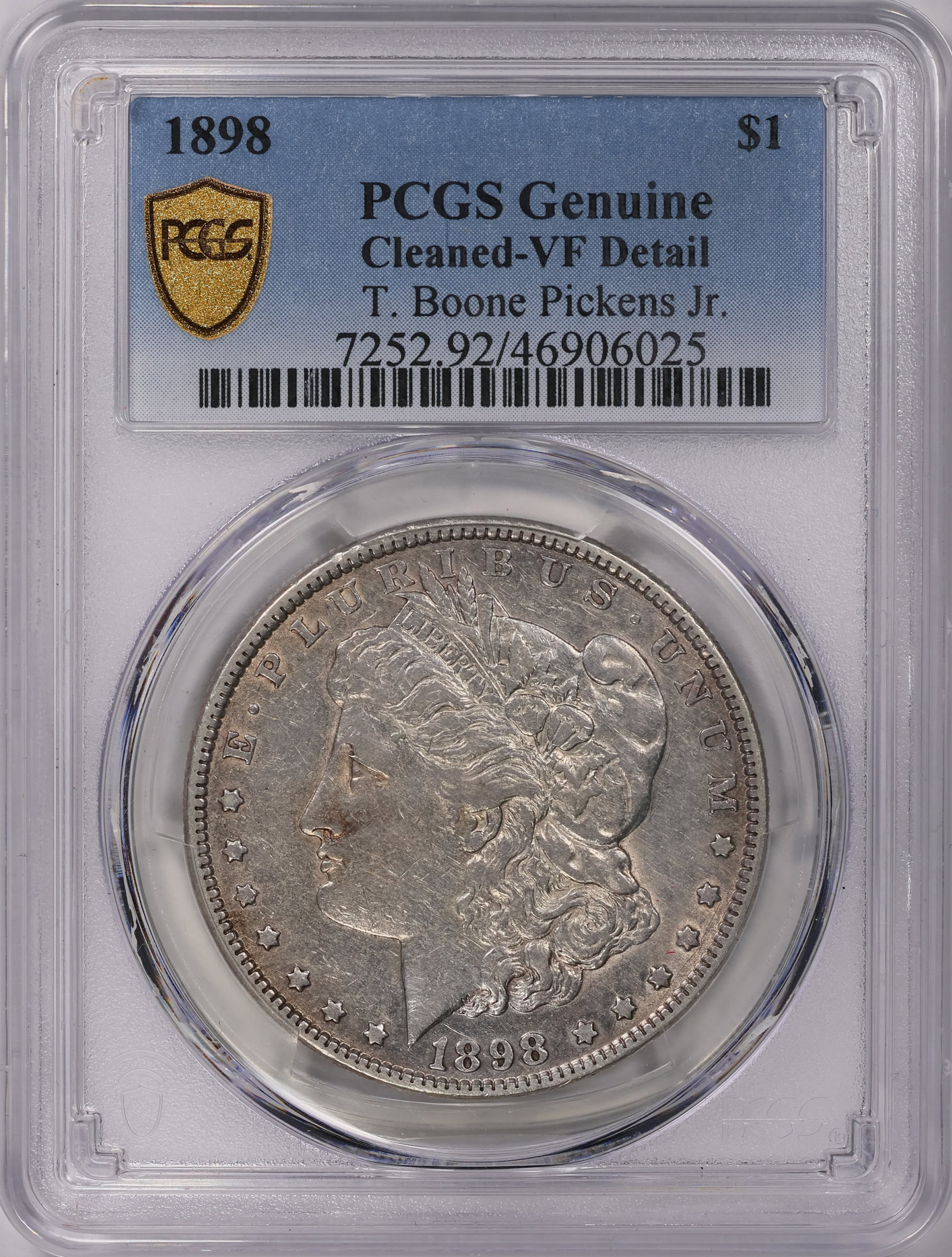 1898 Morgan Silver Dollar PCGS Genuine VF Details (T. Boone Pickens Jr. Collection) (Item ...