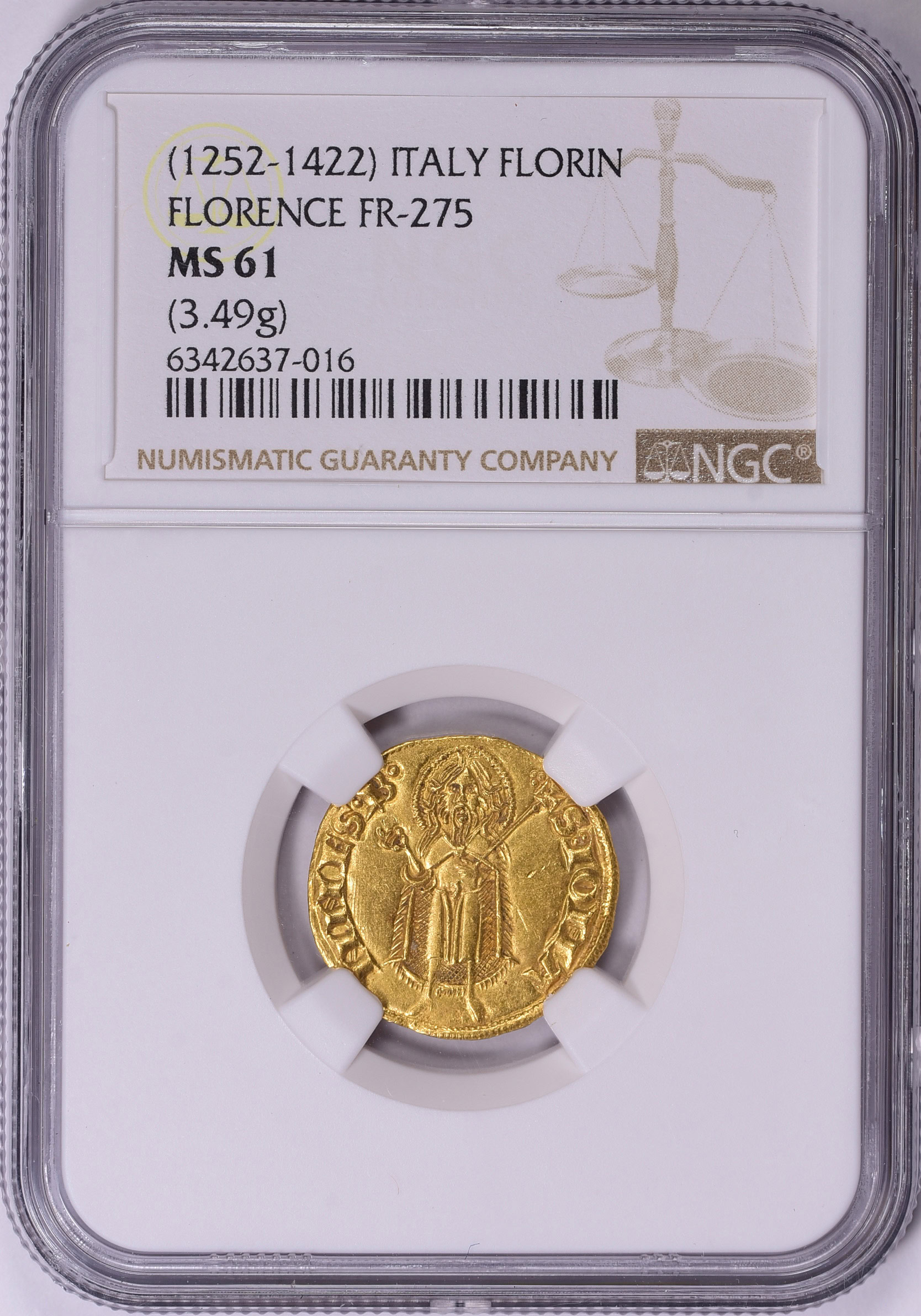 Italy - Florence ND (1252-1422) Gold Florin Fr-275 NGC MS-61 (3.49gms ...