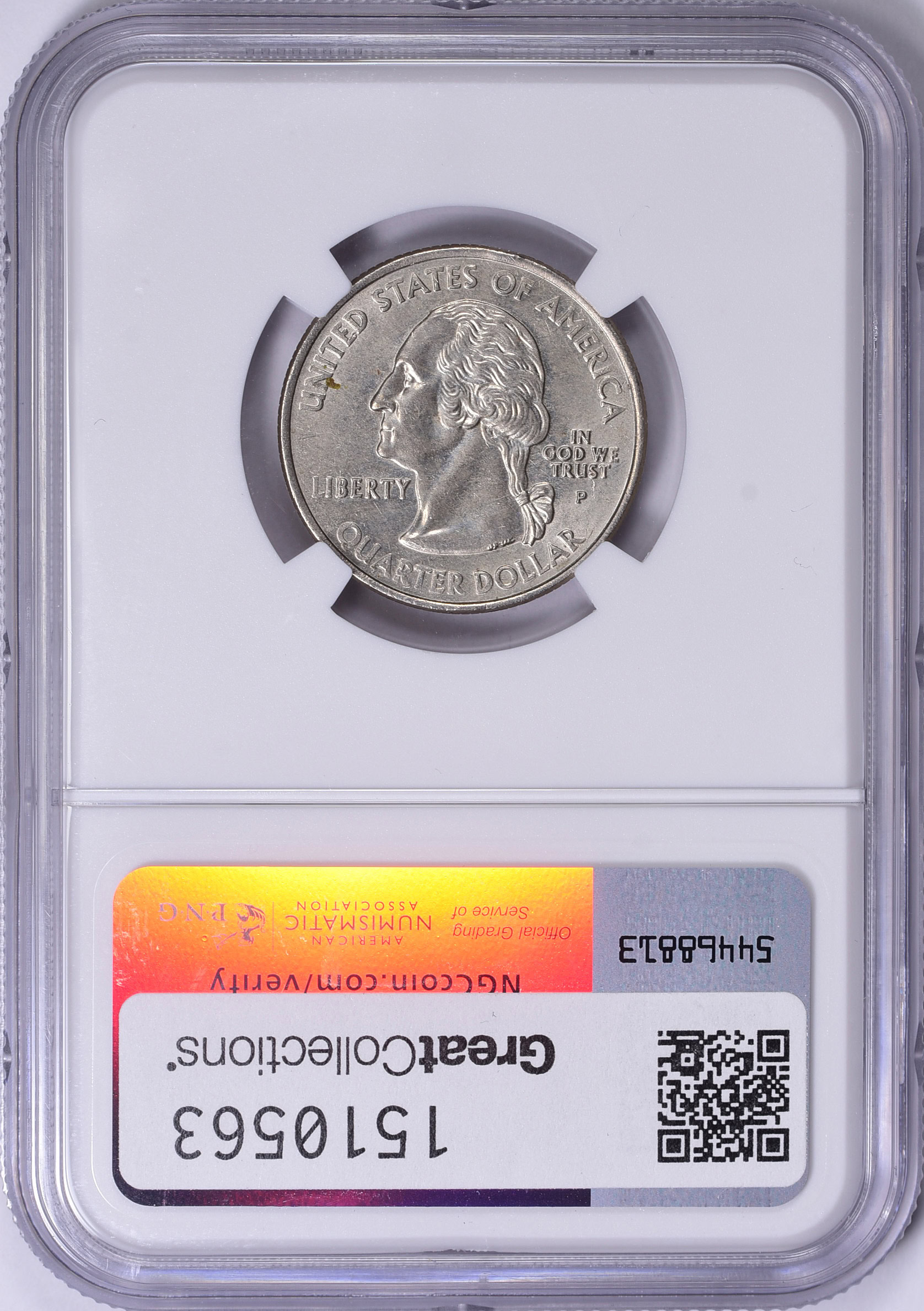 Mint Error 2006-P State Quarter Nevada Missing Clad Layer (4.6 g.) NGC ...