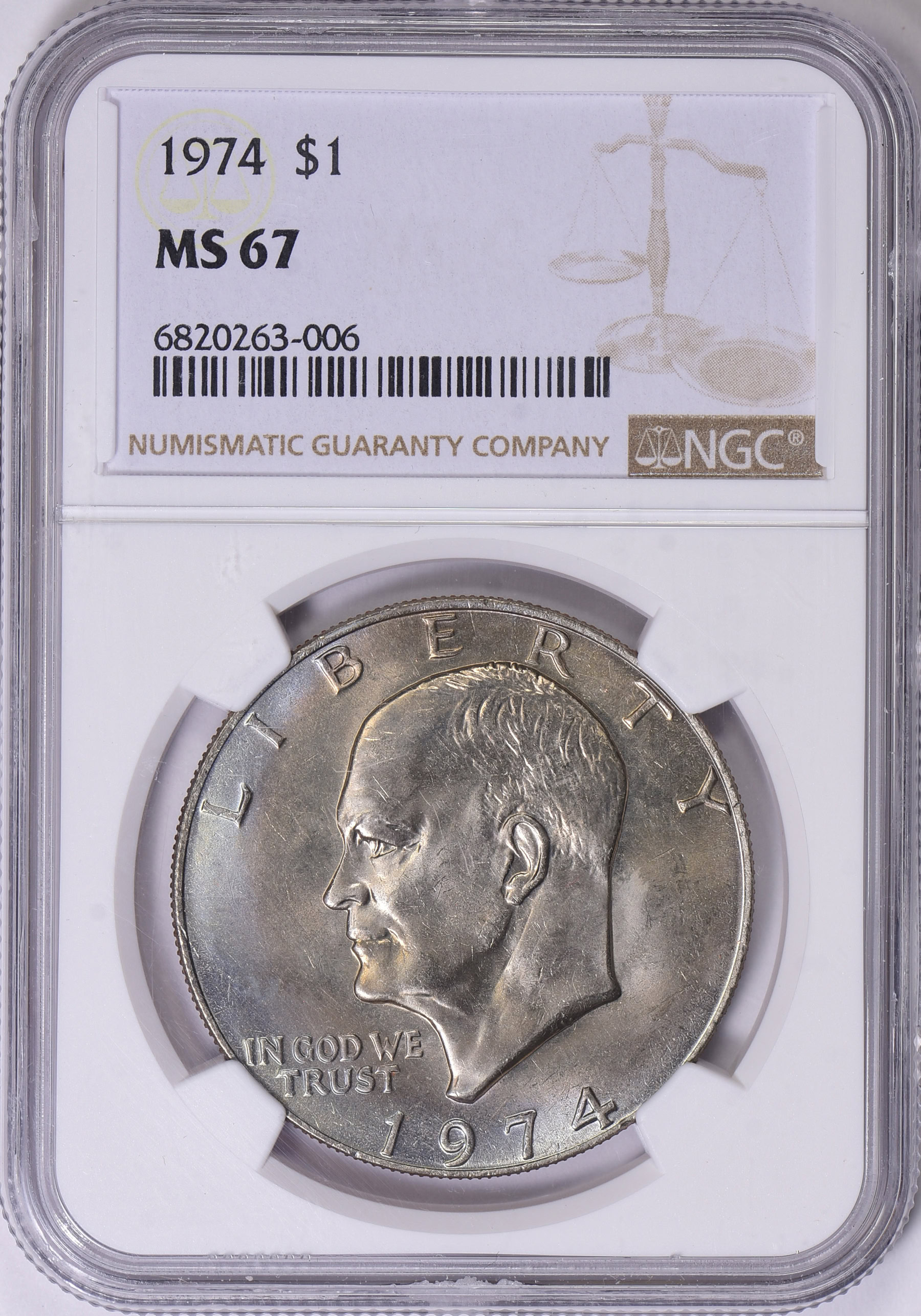 1974 Eisenhower Dollar NGC MS-67 (Toned) (Item 1513662 ...