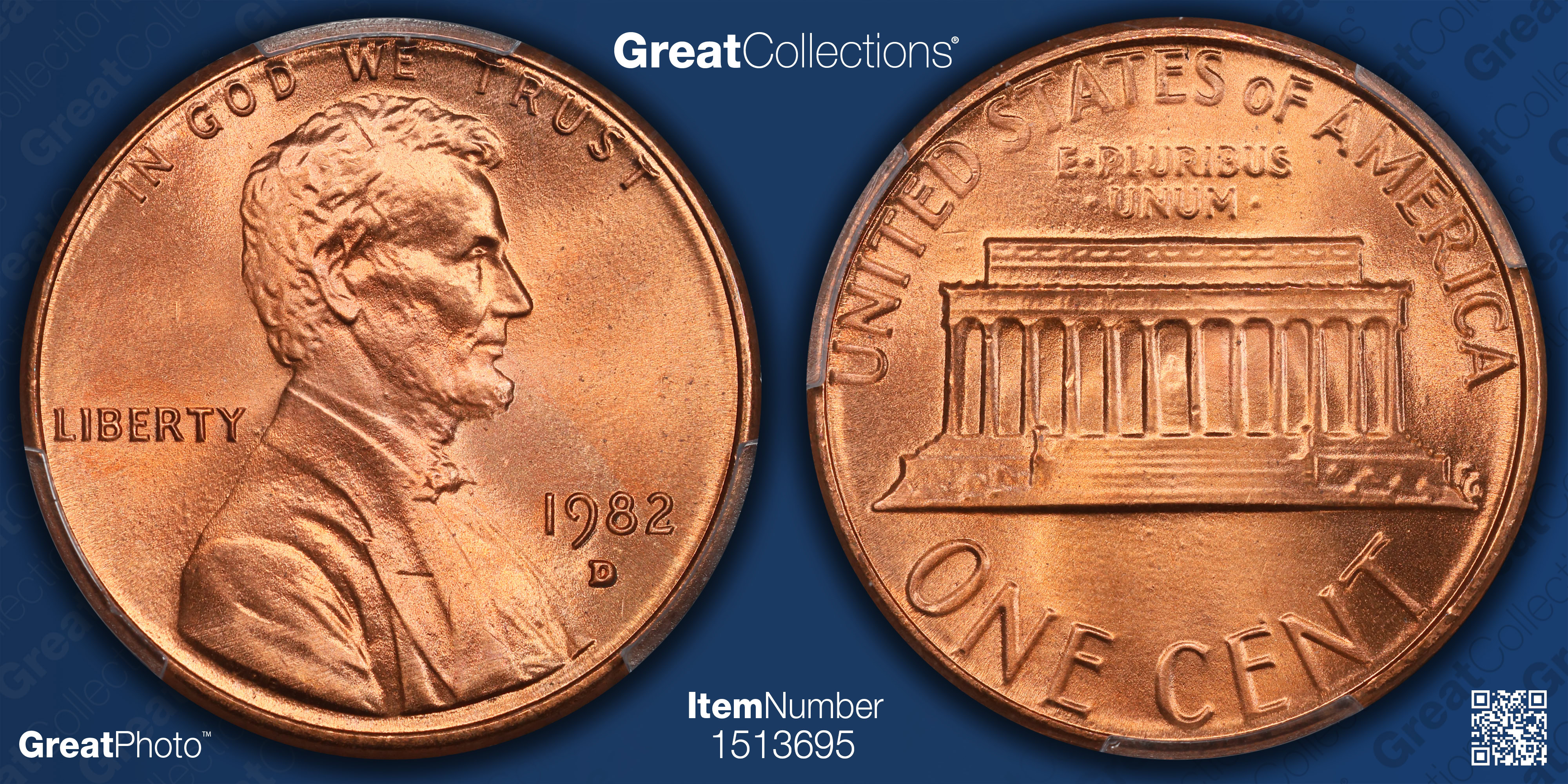 1982-D Lincoln Cent Zinc. Small Date PCGS MS-68+ RD (Item 1513695 ...