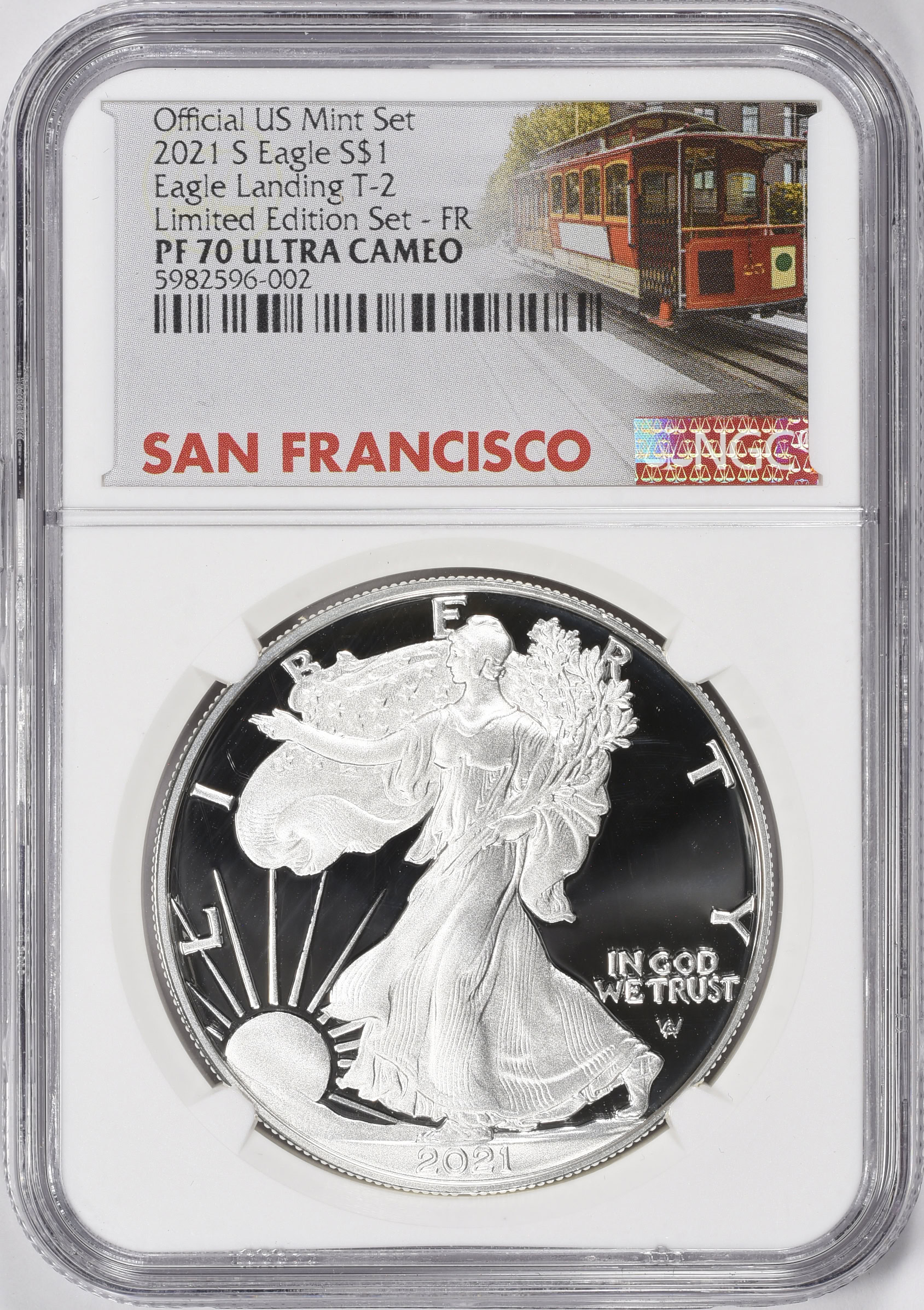 2021-S $1 Silver Eagle Type 2 (From the Limited Edition Proof Set) First Releases NGC Proof-70 ...