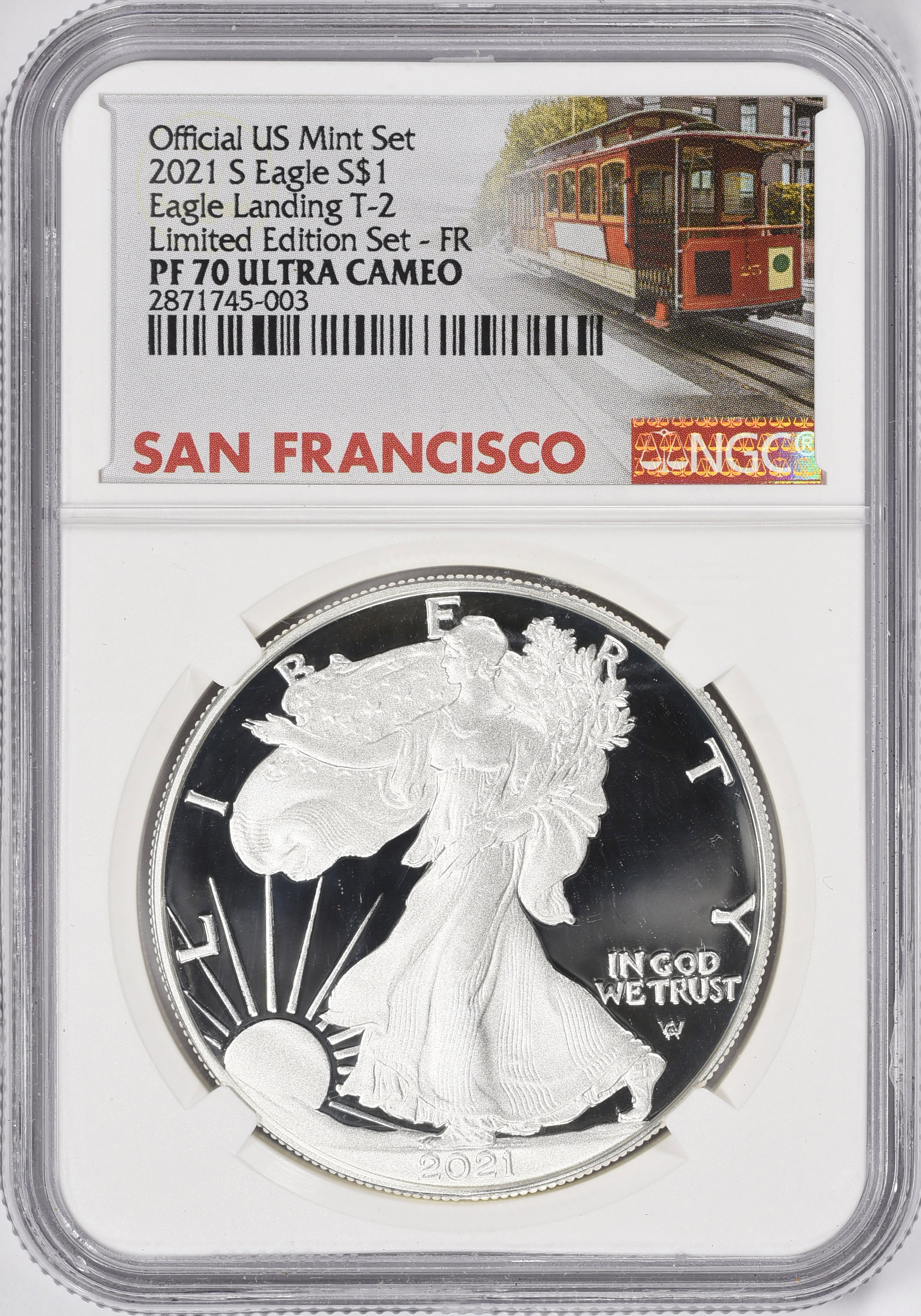 2021-S $1 Silver Eagle Type 2 (From the Limited Edition Proof Set ...