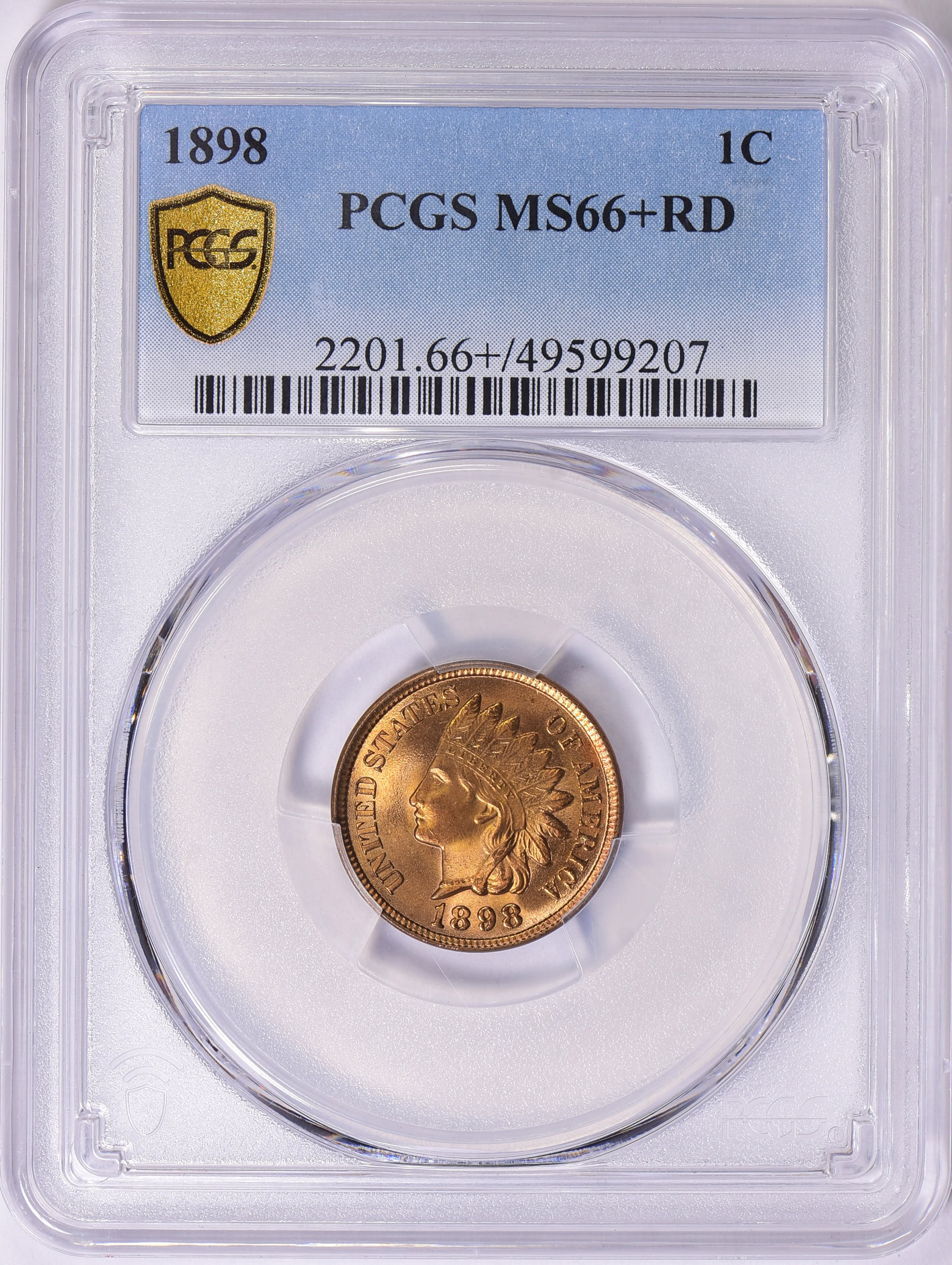 1898 Indian Cent PCGS MS-66+ RD (Item 1517058) | GreatCollections Coin Auctions