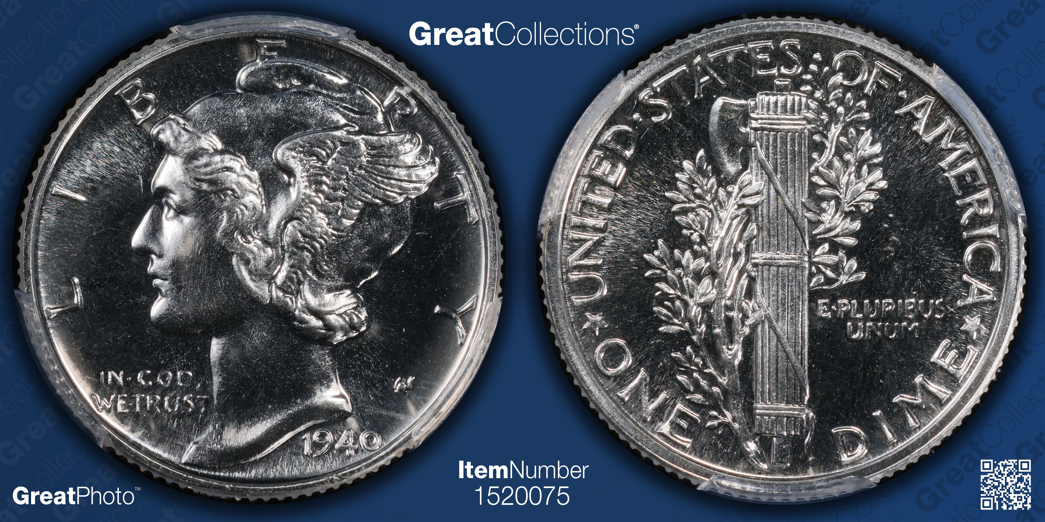 1940 Mercury Dime PCGS Proof-67+ (CAC Green) (Item 1520075 ...