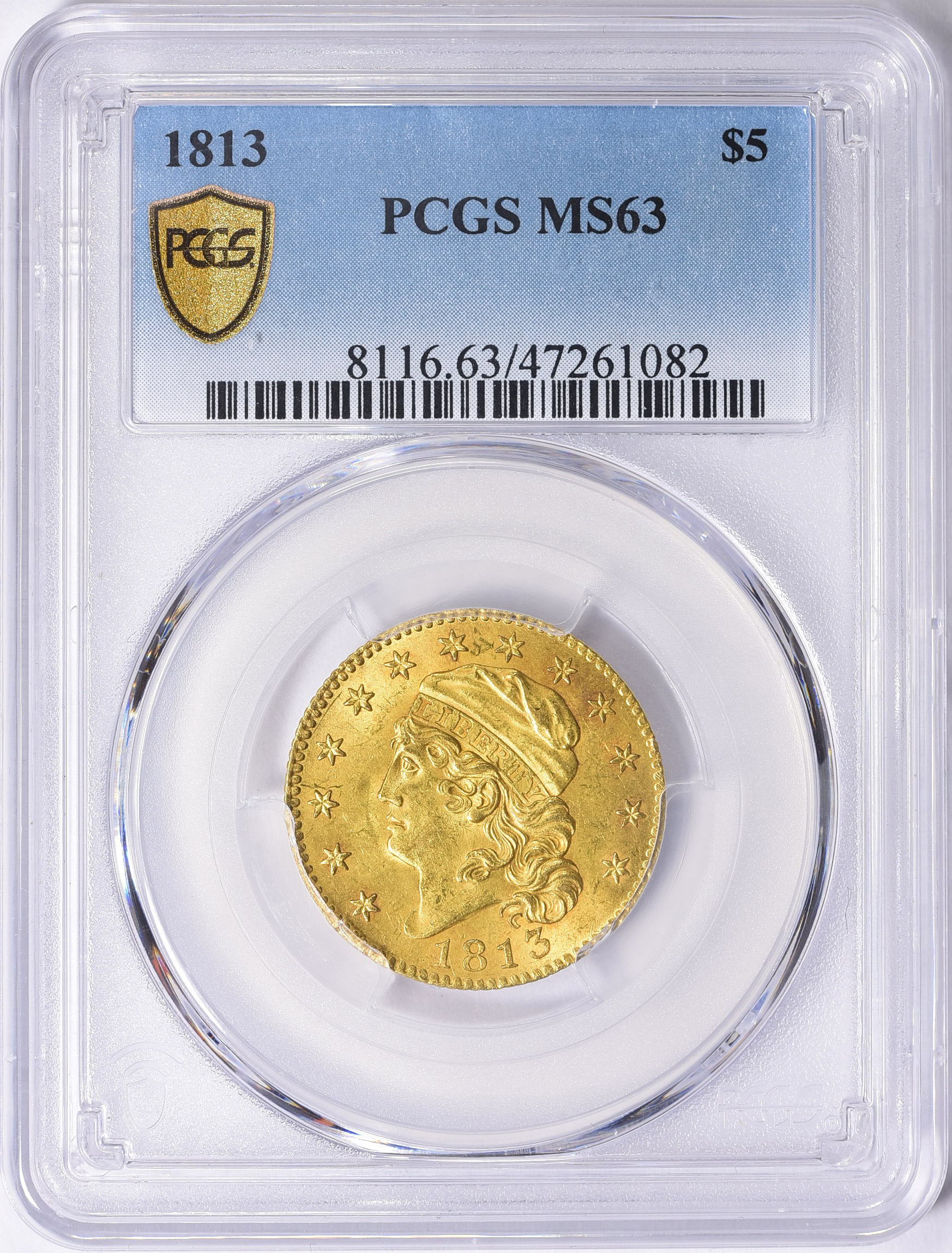 1813 Capped Head Gold Half Eagle PCGS MS-63 (Item 1520198 ...