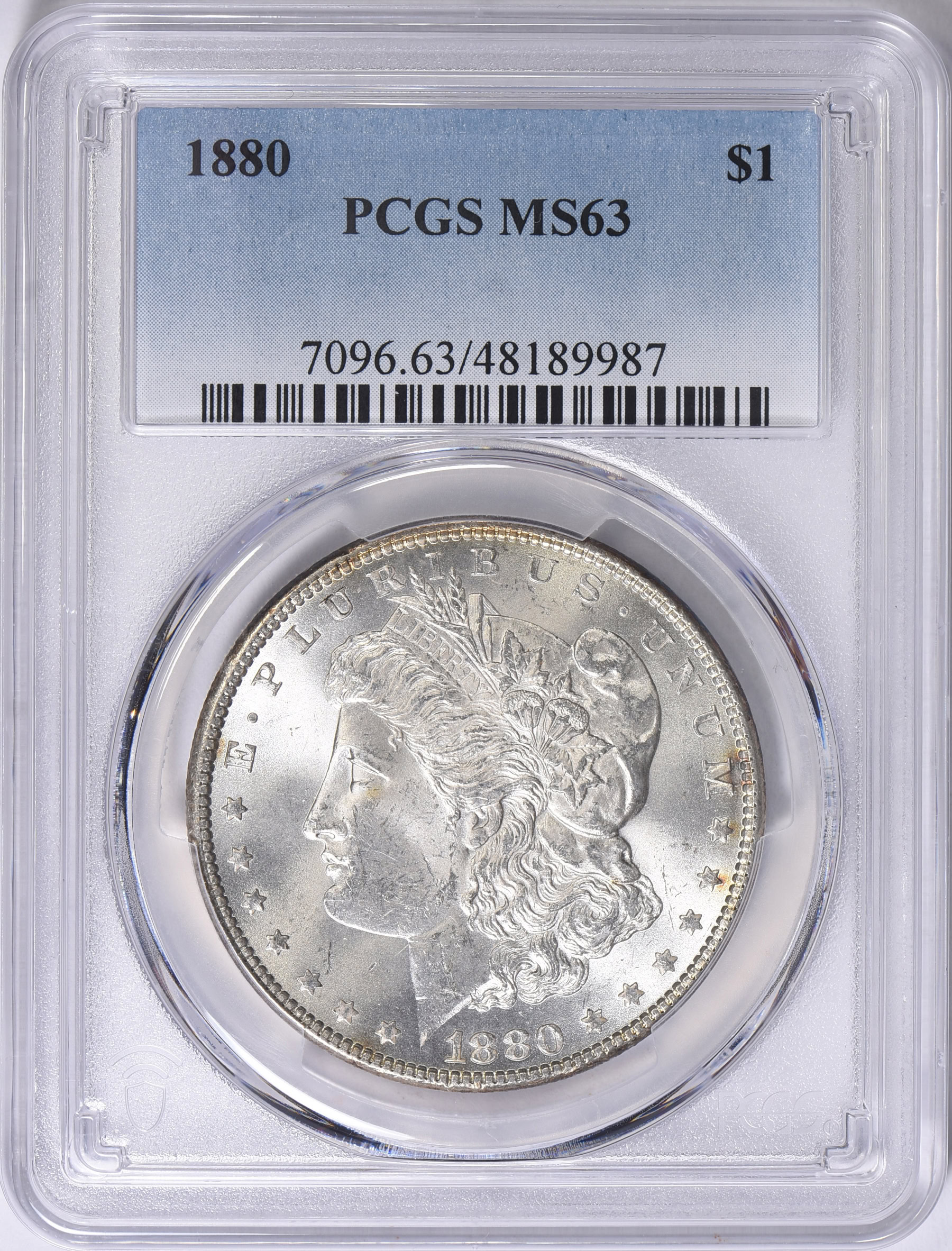 1880 Morgan Silver Dollar PCGS MS-63 (Item 1520774) | GreatCollections Coin Auctions