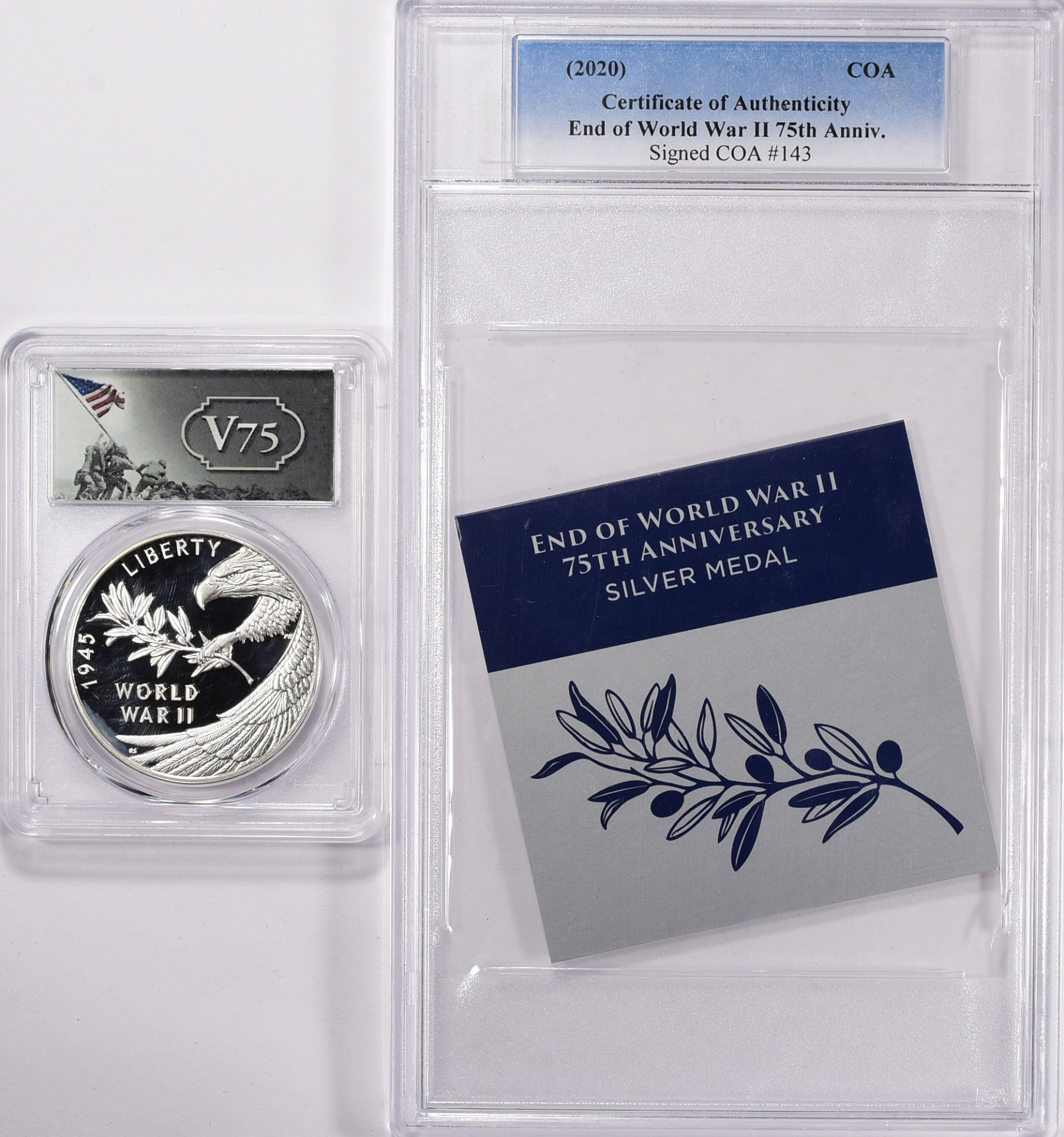 (2020) End of World War II 75th Anniversary Silver Medal First Strike ...