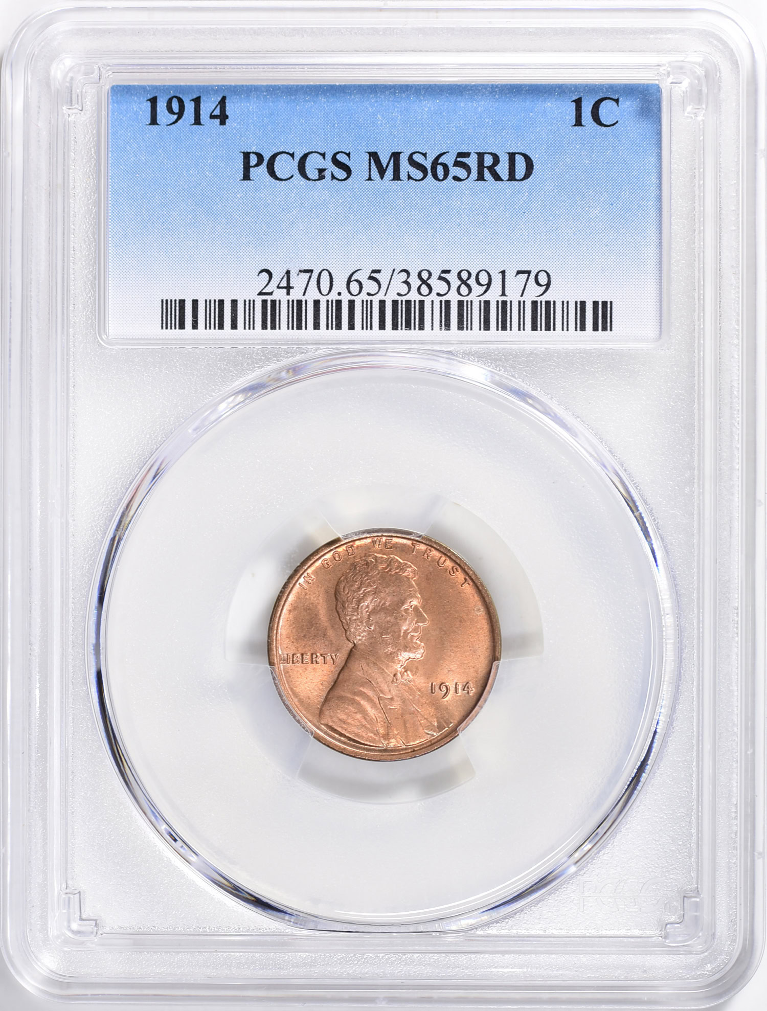 1914 Lincoln Cent PCGS MS-65 RD (Item 1522520) | GreatCollections Coin Auctions