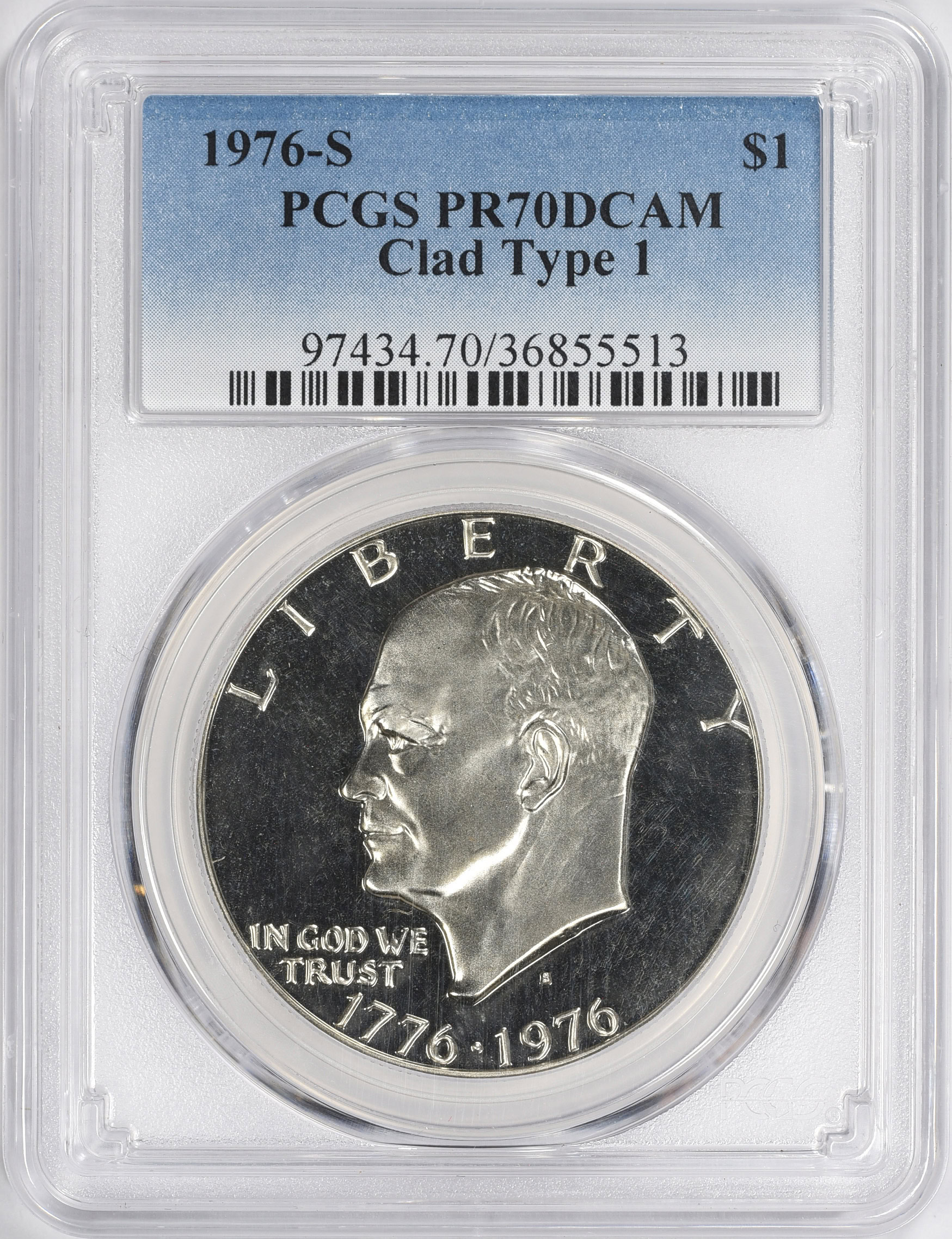 1976-S Eisenhower Dollar Clad Type 1 PCGS Proof-70 DCAM (Item 1522743 ...