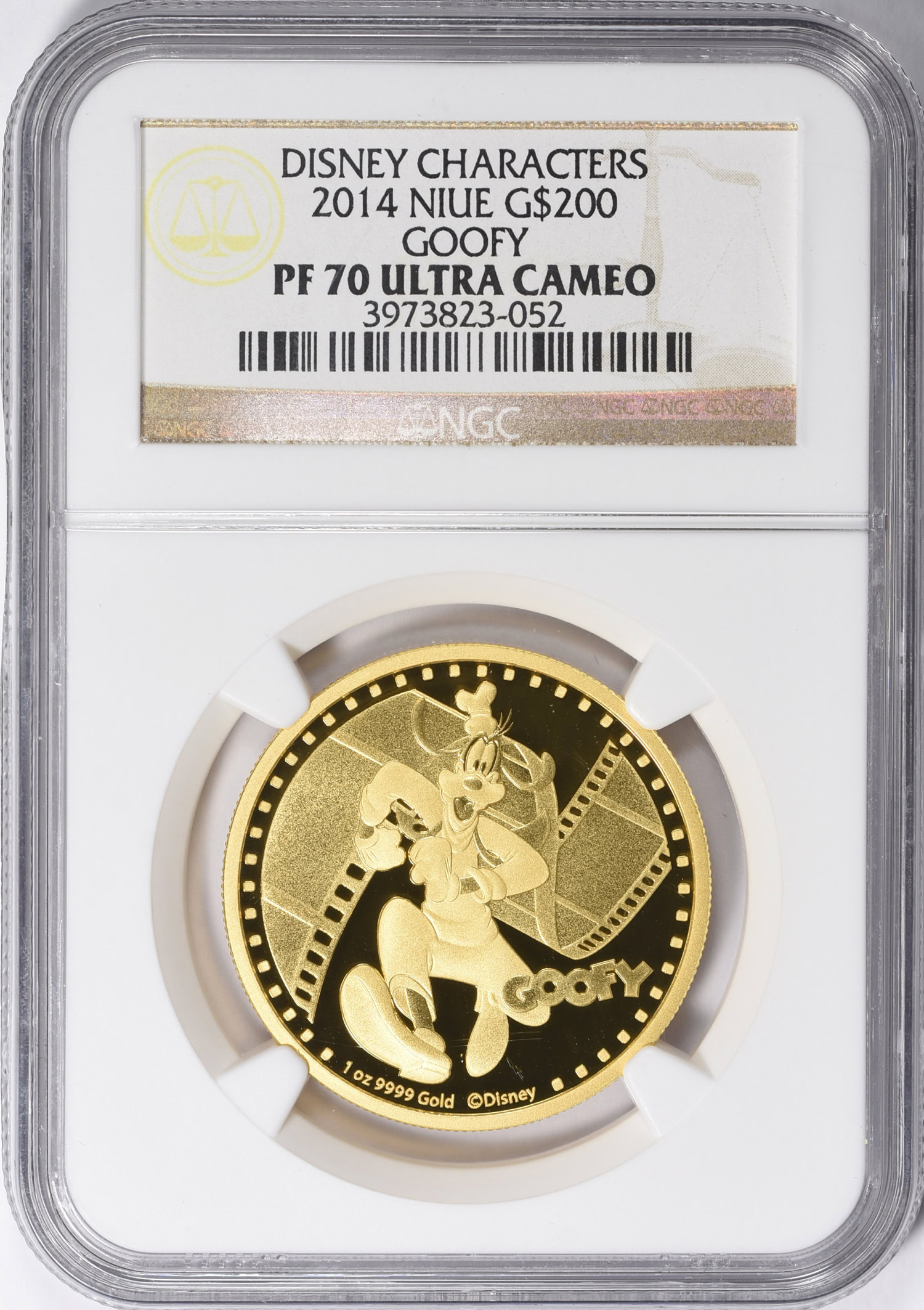 Niue 2014 Gold $200 Disney Characters-Goofy With Case of Issue NGC ...
