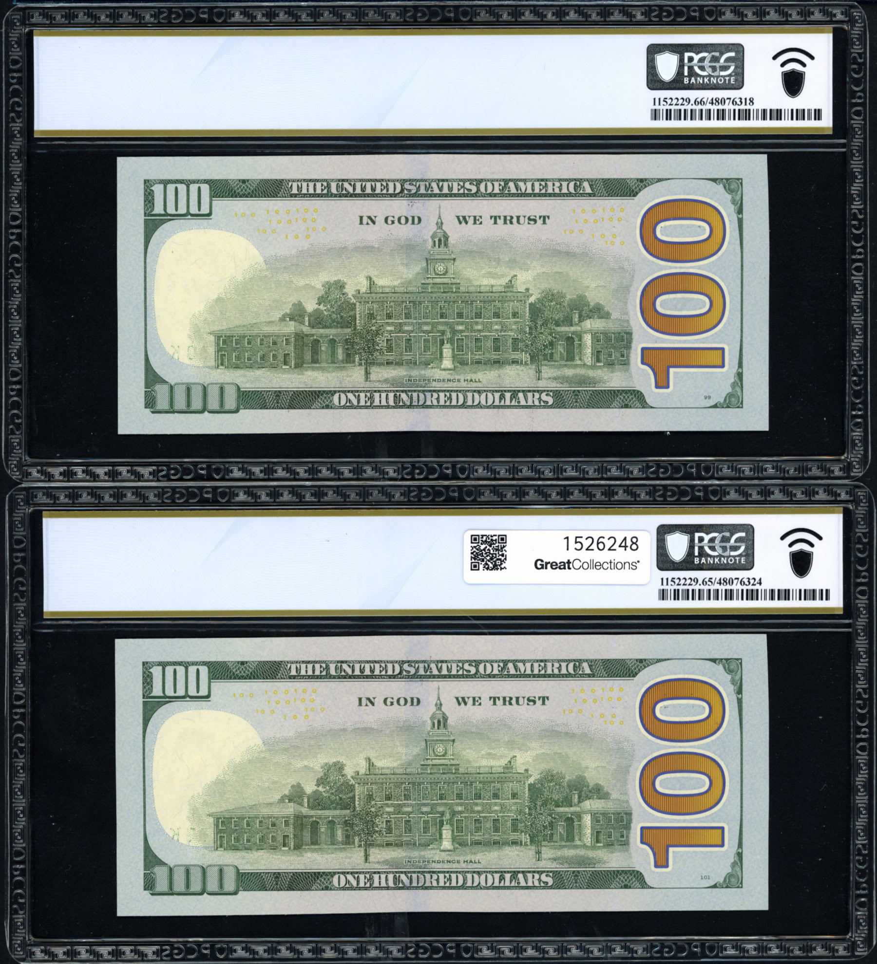 Fr. 2190-F (PFK Block) 2017A $100 Atlanta Federal Reserve Notes ...