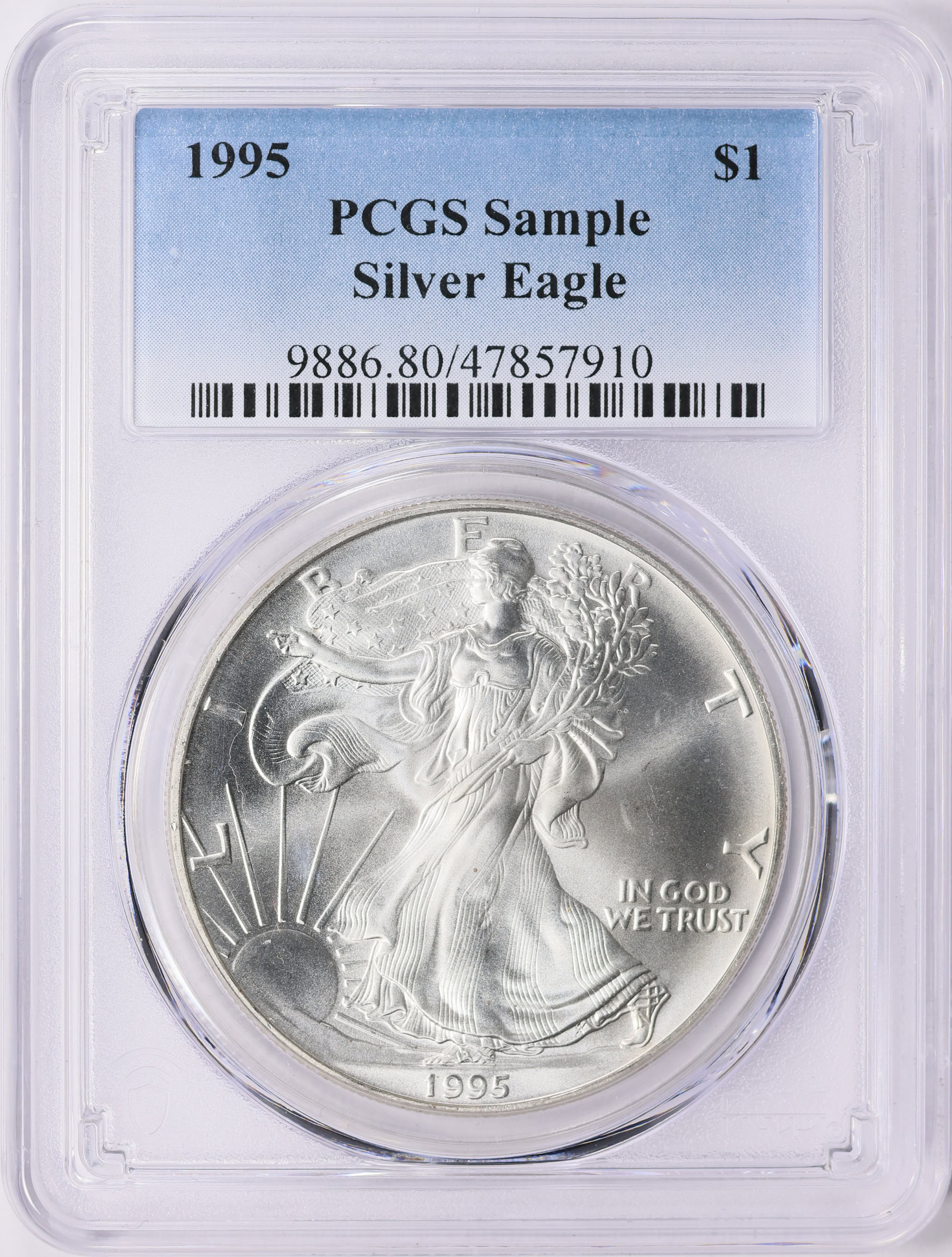 1995 $1 Silver Eagle PCGS (Sample Slab) (Item 1529780 ...