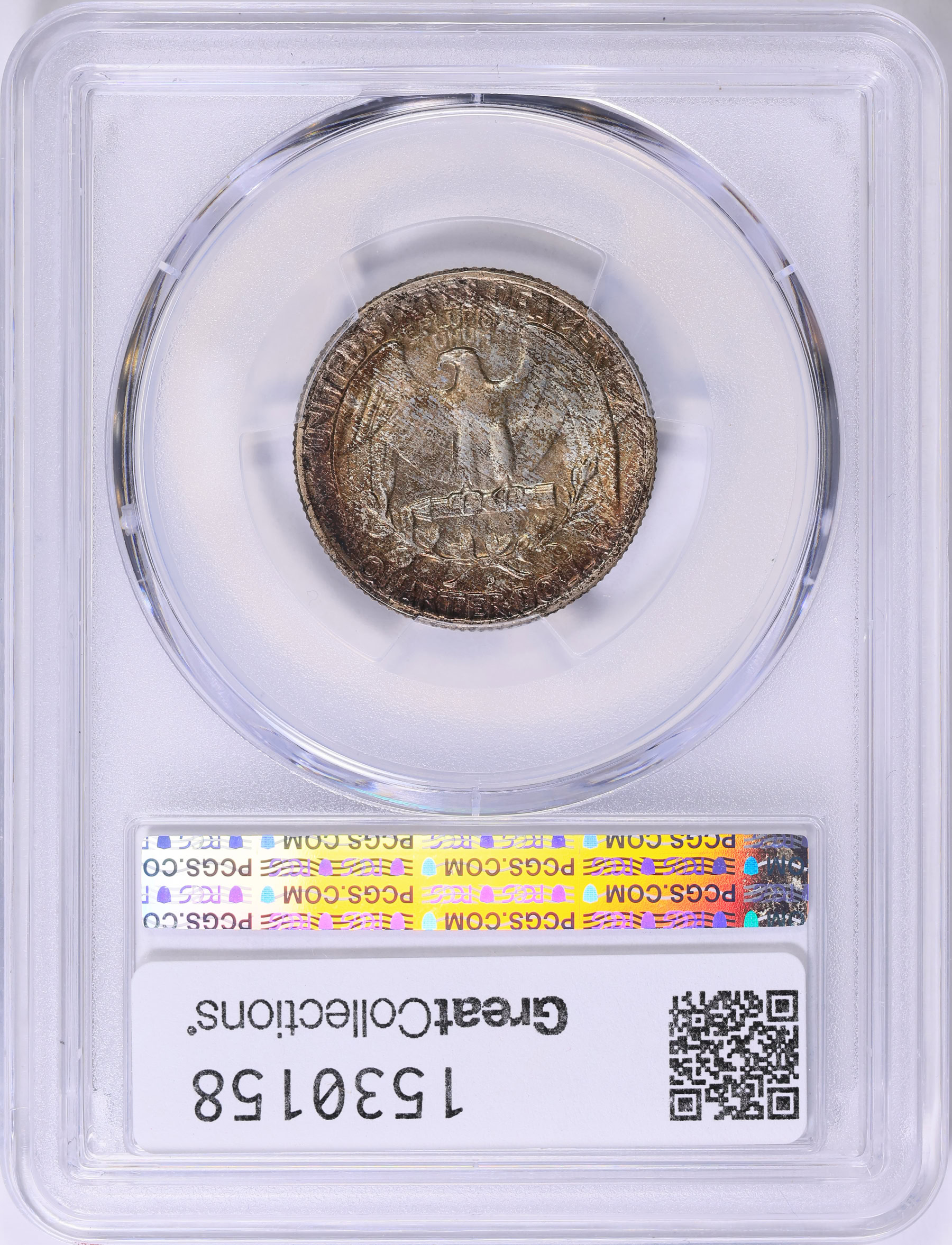 1957-D Washington Quarter PCGS MS-67+ (CAC Green) (Toned) (Item 1530158) | GreatCollections Coin ...