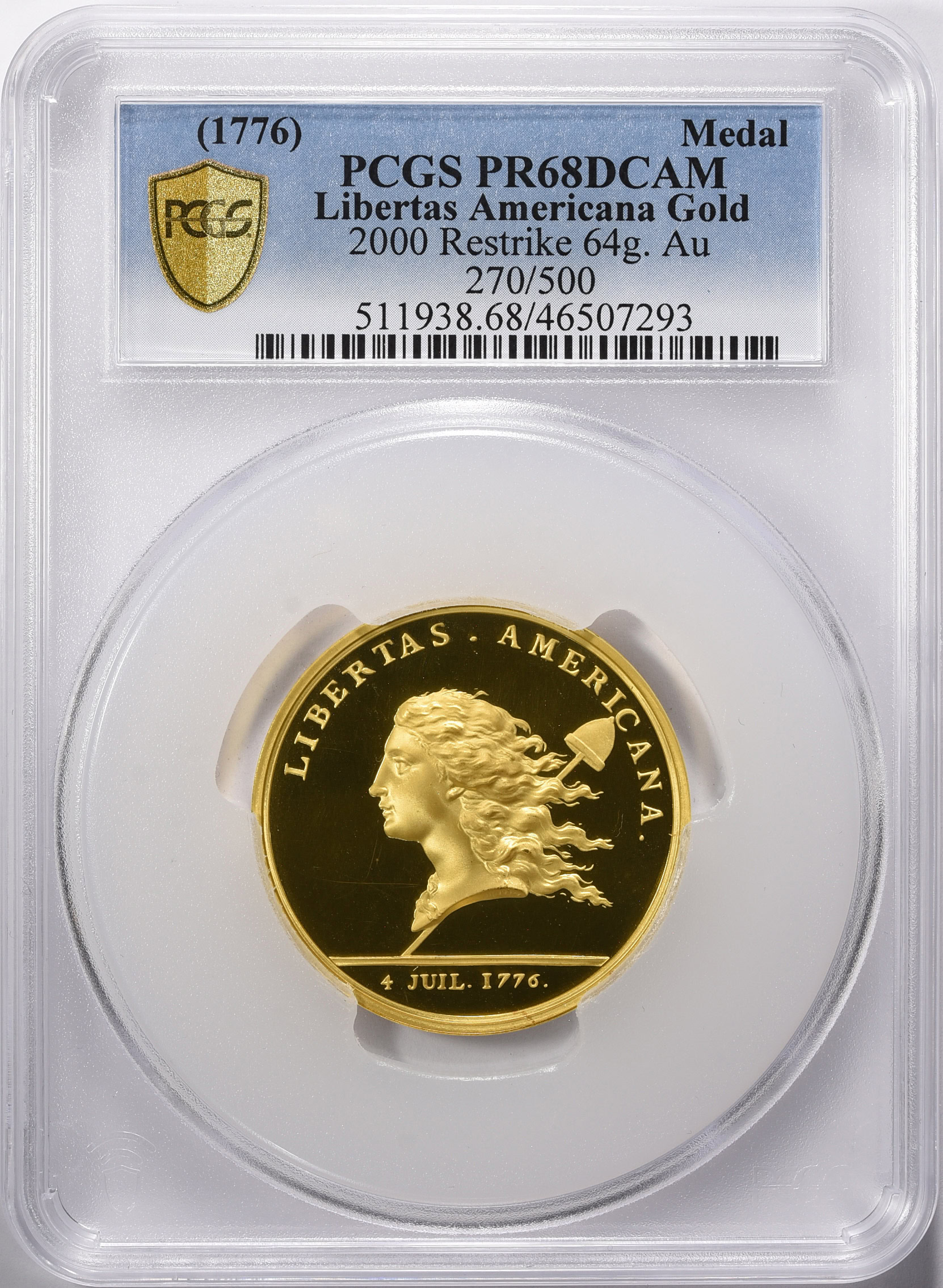 (1776) Libertas Americana Restrike Libertas Americana Gold 2000 ...