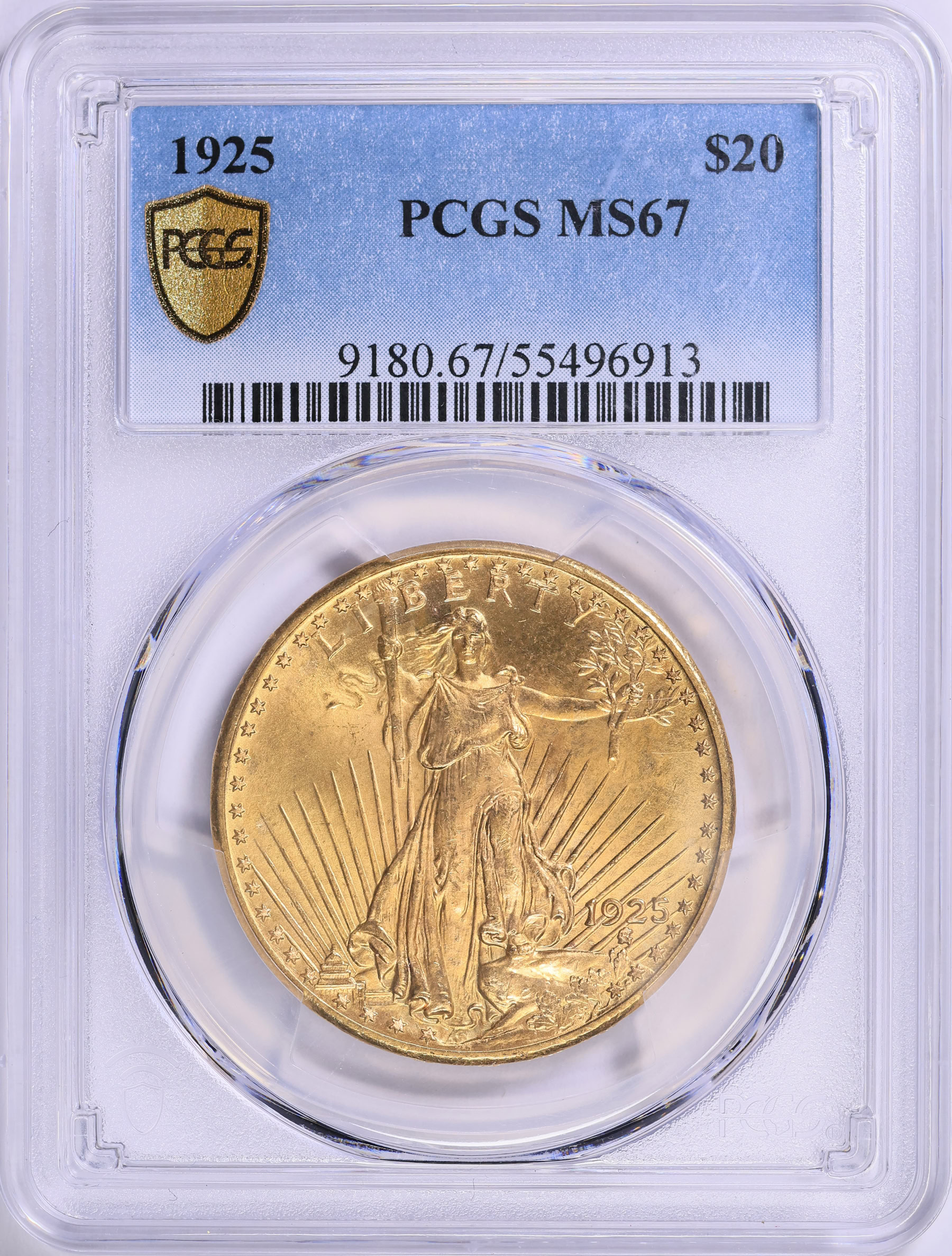 1925 Saint-Gaudens Gold Double Eagle PCGS MS-67 (Item 1534334) | GreatCollections Coin Auctions