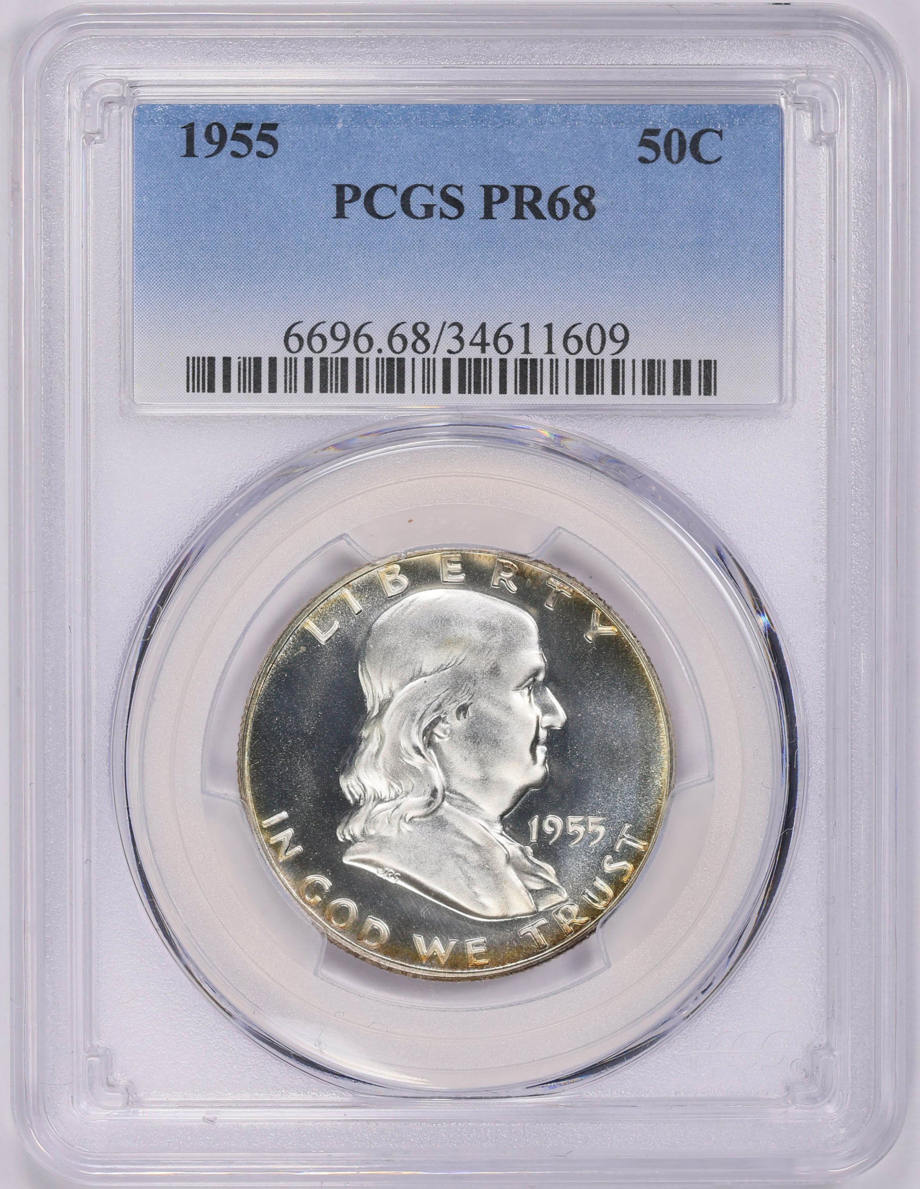 1955 Franklin Half Dollar PCGS Proof-68 (Toned) (Item 1535971 ...
