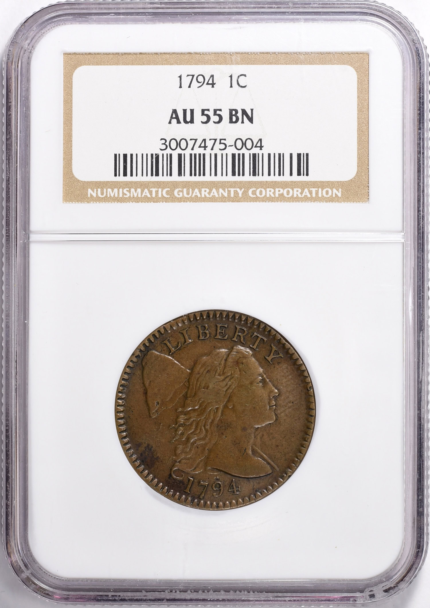 1794 Liberty Cap Cent Head of 1794 NGC AU-55 BN (Item 1536804 ...