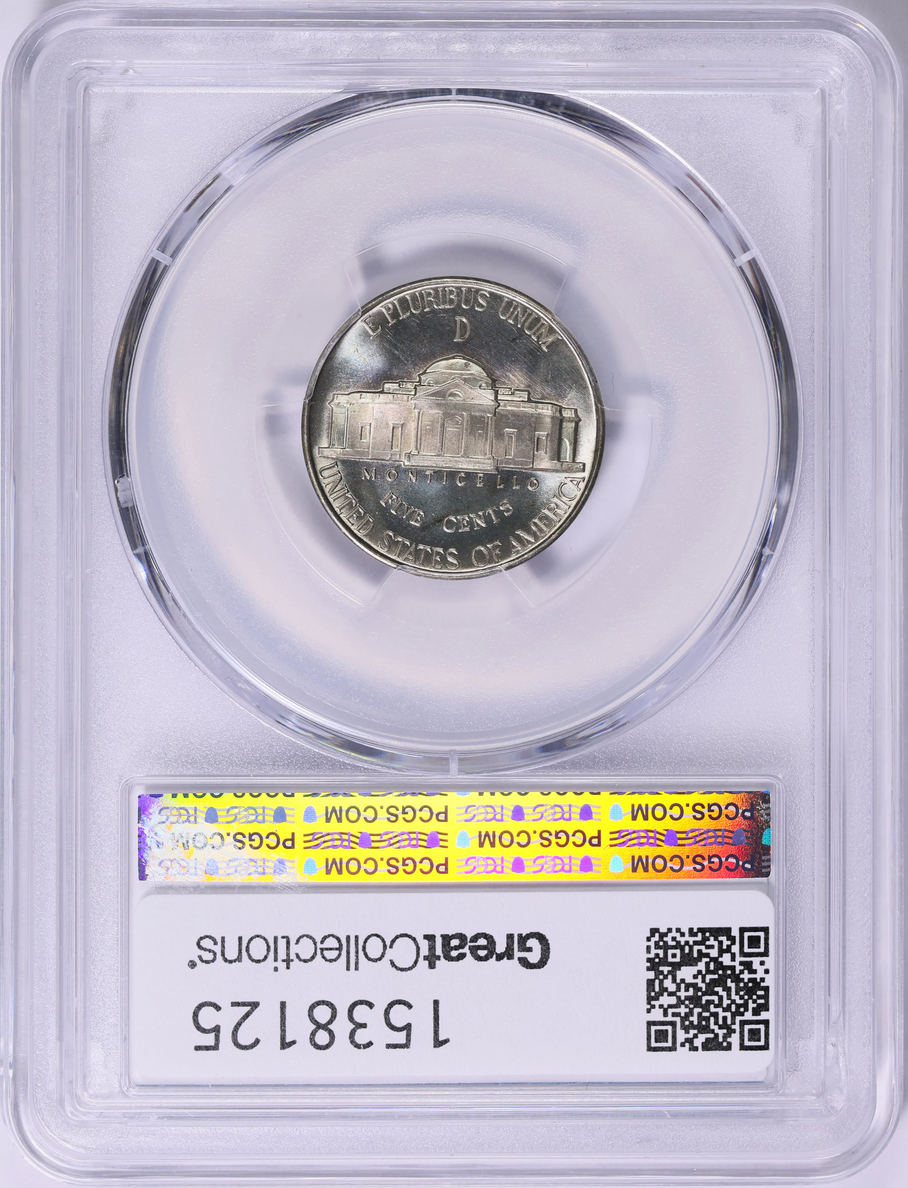 1944-D Jefferson Nickel PCGS MS-68 FS (Toned) (Item 1538125) | GreatCollections Coin Auctions