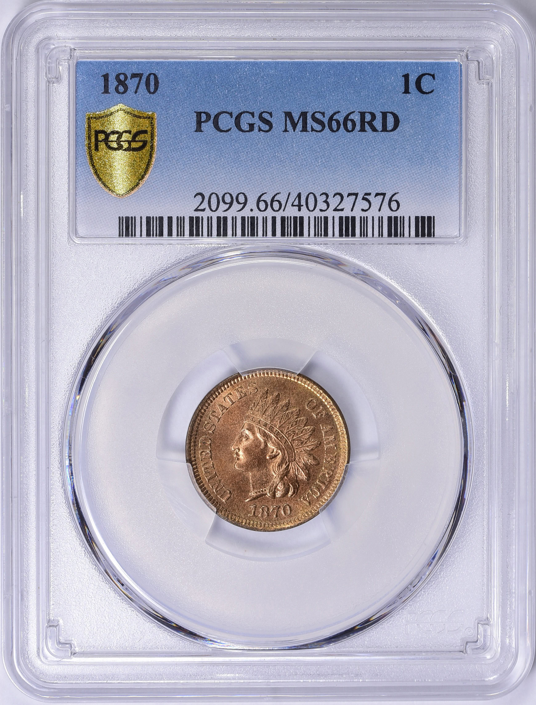 1870 Indian Cent PCGS MS-66 RD (Item 1538168) | GreatCollections Coin Auctions