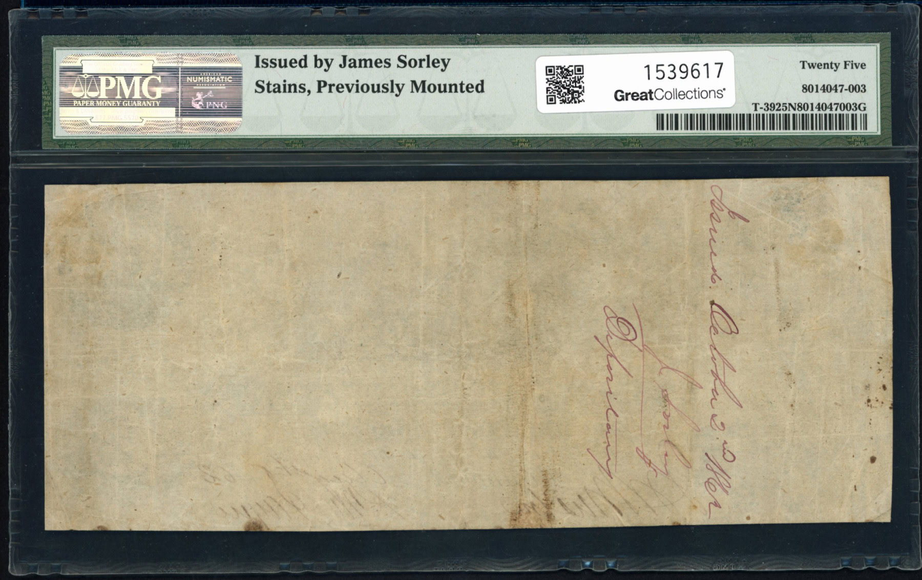 T. 39 Confederate States of America Oct. 2, 1862 $100 Note Issue By ...