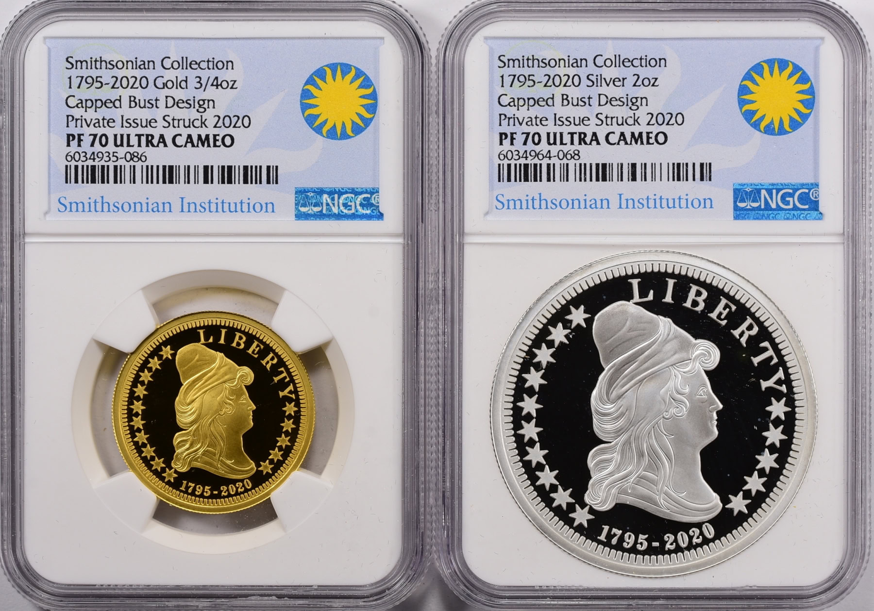 "1795" Smithsonian Collection Capped Bust Gold and Silver Design ...