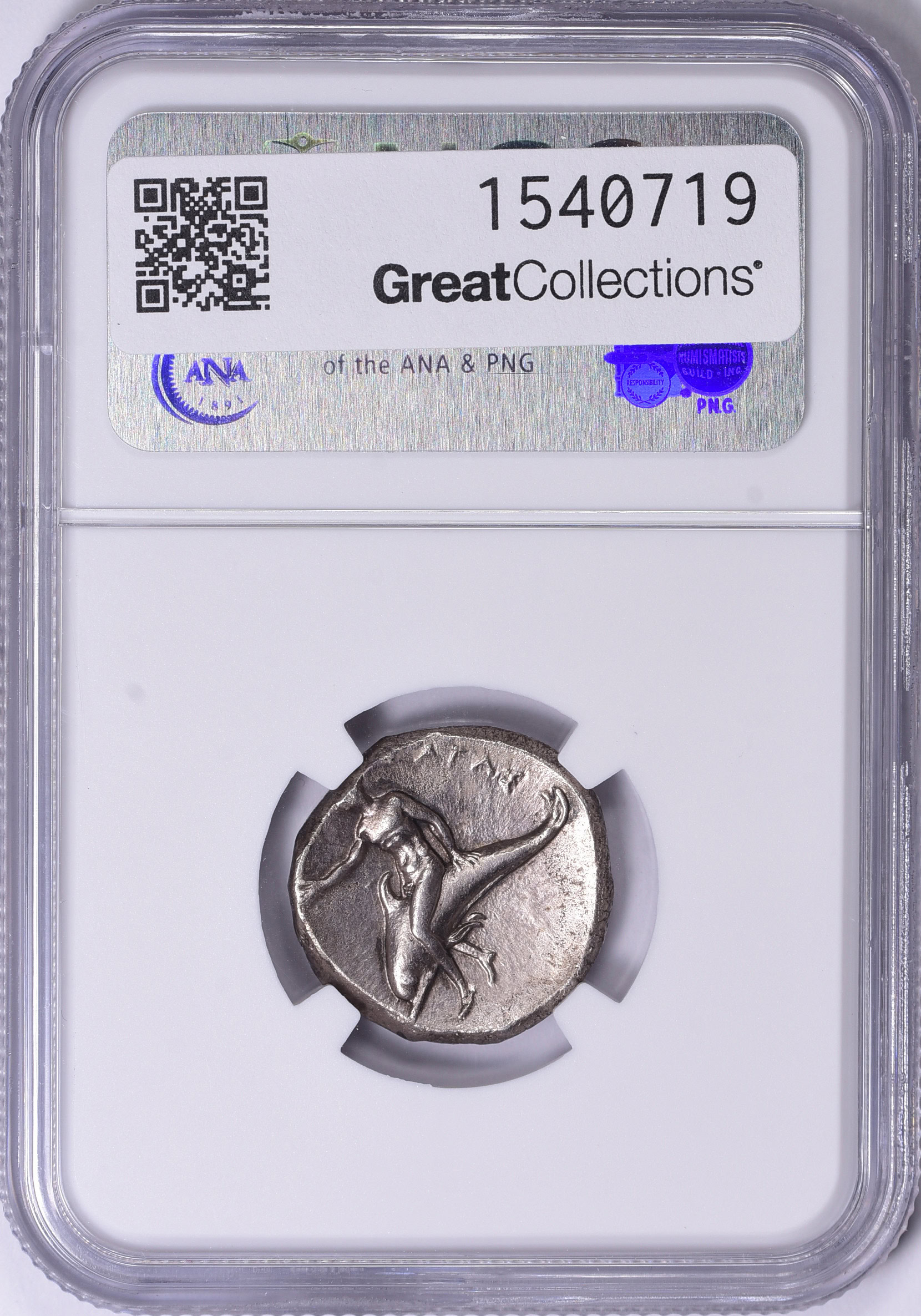 Ancient Calabria, Taras c.Early 3rd Century B.C. AR Didrachm (7.73gms ...