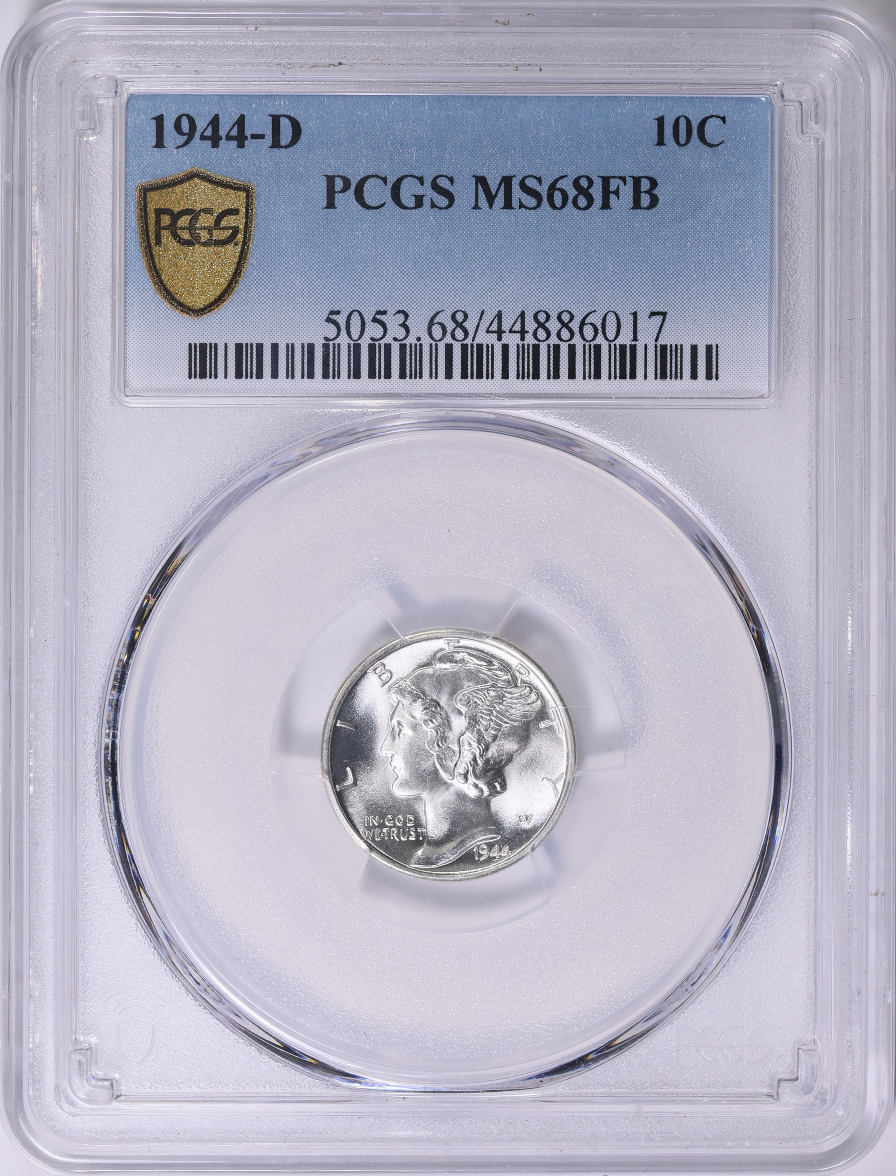 1944-D Mercury Dime PCGS MS-68 FB (Item 1542575) | GreatCollections Coin Auctions