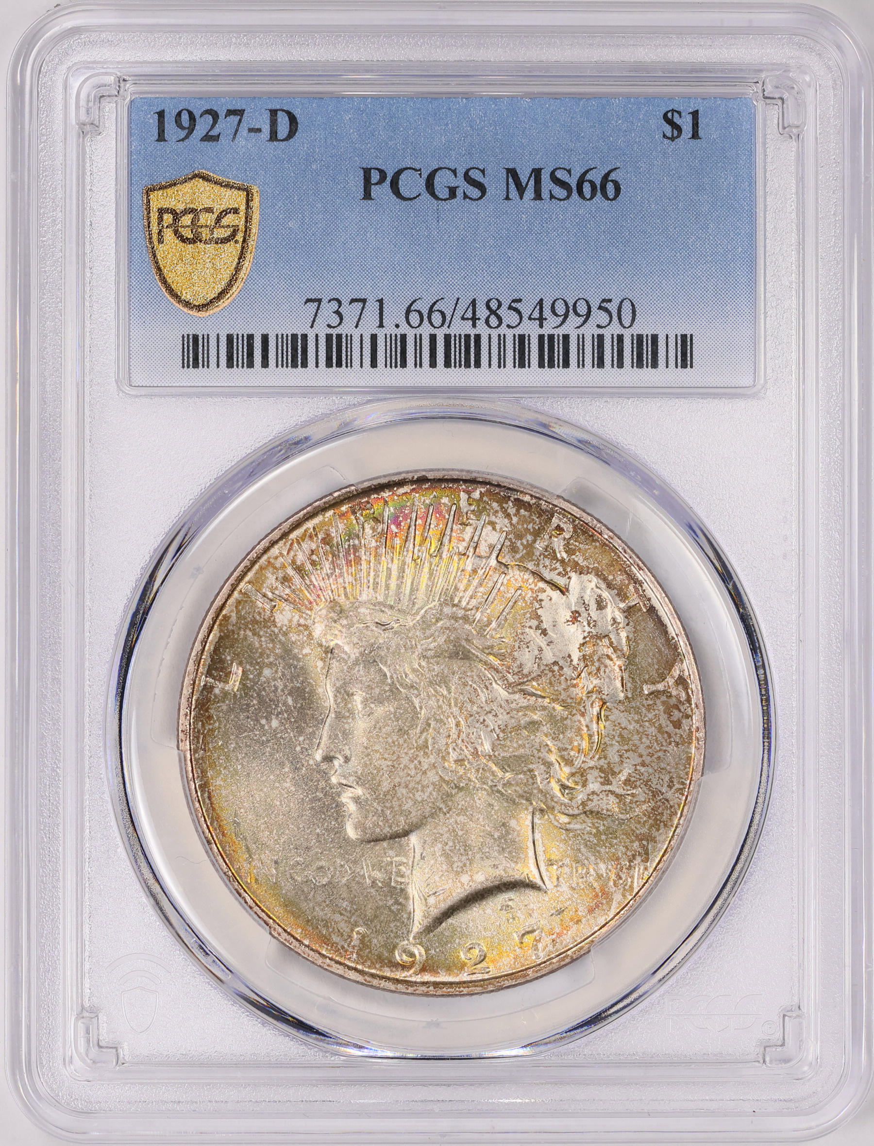 1927-D Peace Silver Dollar PCGS MS-66 (Toned) (Item 1544718 ...
