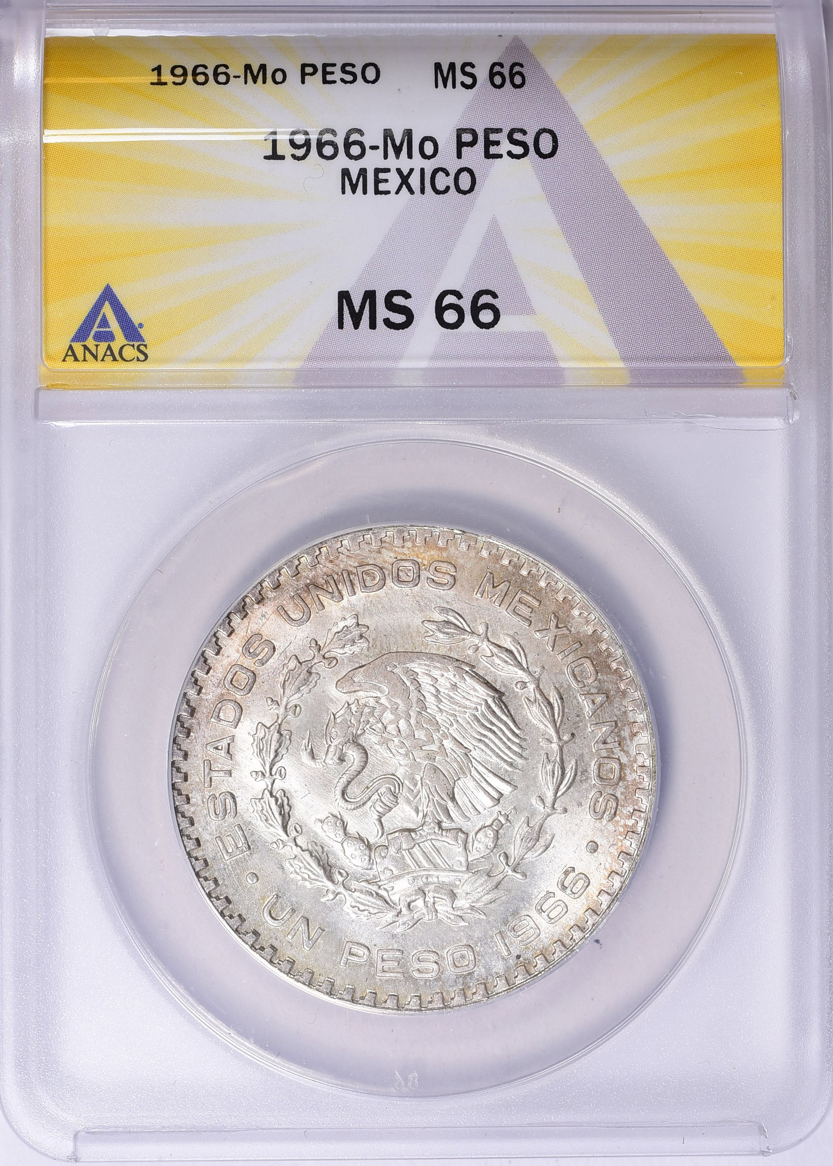 Mexico 1966-Mo Silver Peso KM-459 ANACS MS-66 (Item 1545461 ...