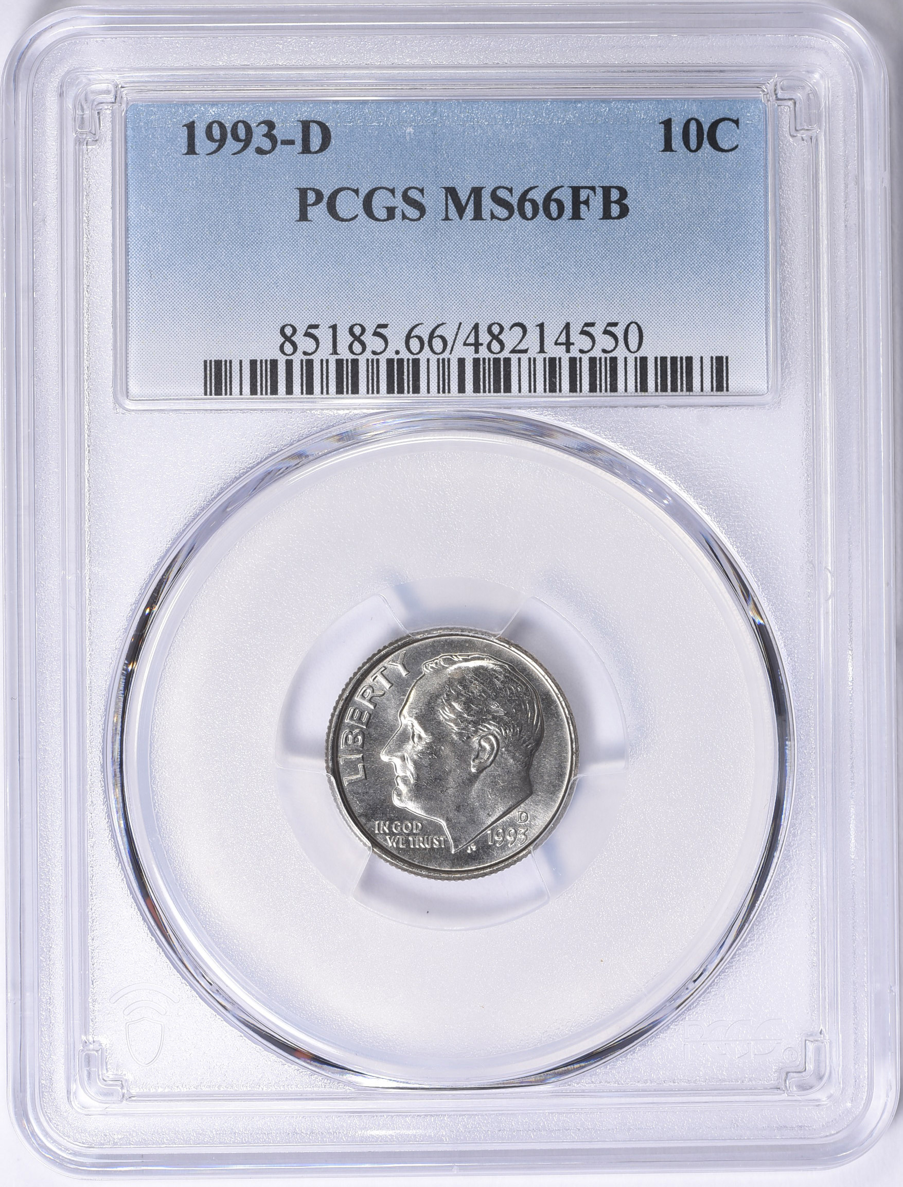1993-D Roosevelt Dime PCGS MS-66 FB (Item 1545897) | GreatCollections ...