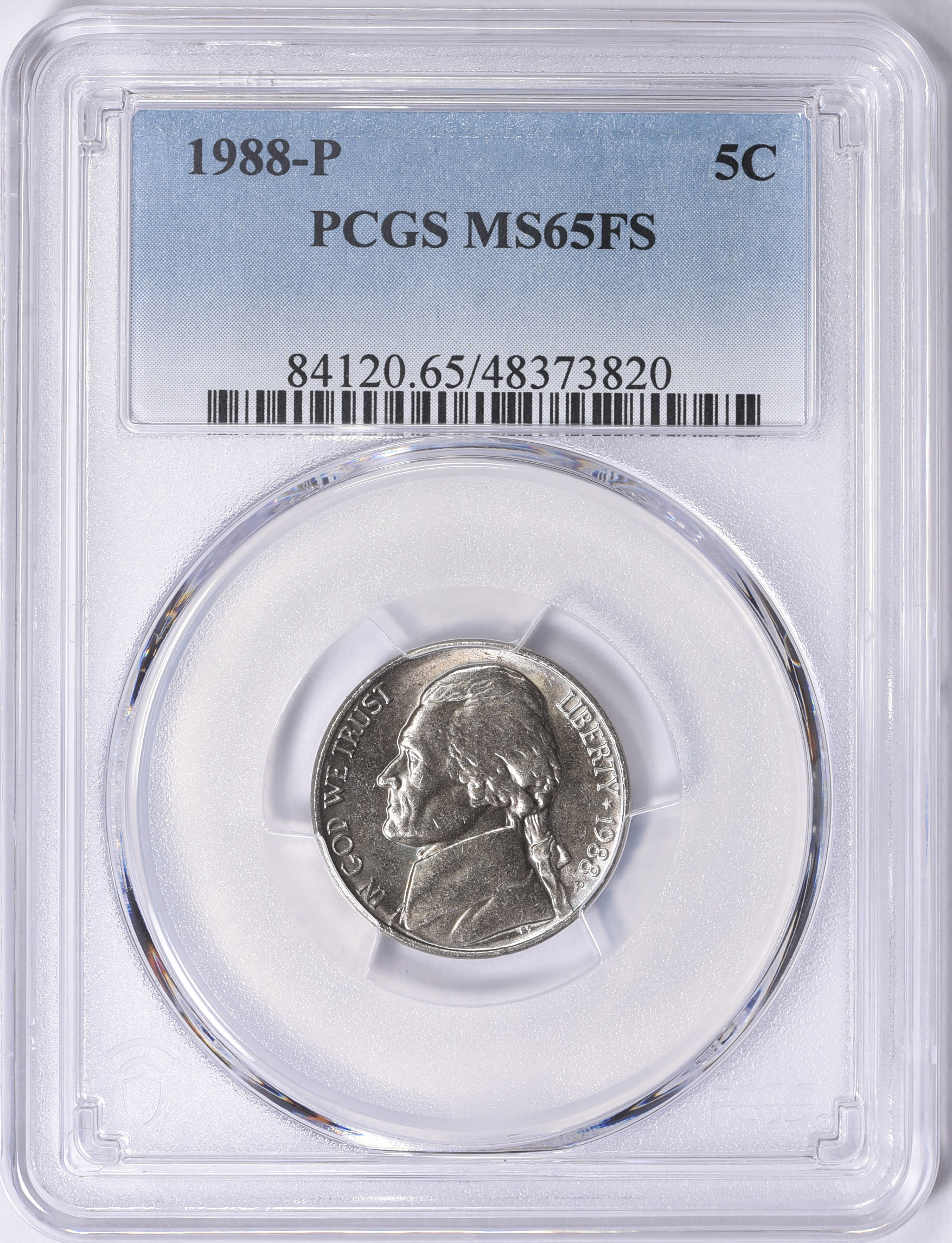 1988-P Jefferson Nickel PCGS MS-65 FS (Item 1545966) | GreatCollections ...