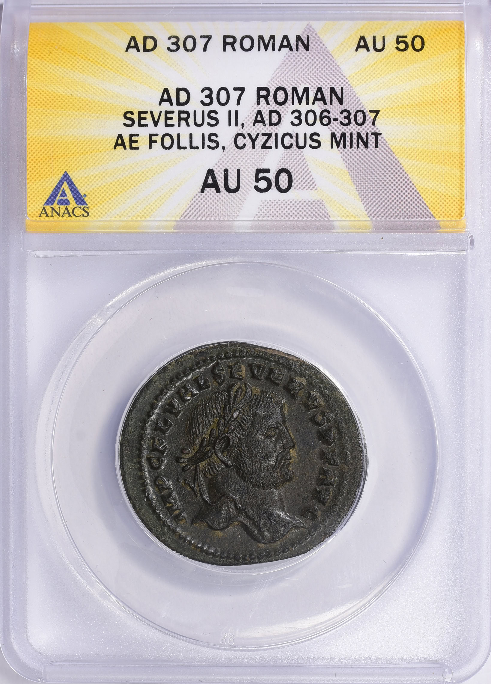 Ancient Roman Empire, Severus II (A.D. 306-307) A.D. 307 AE Follis ...