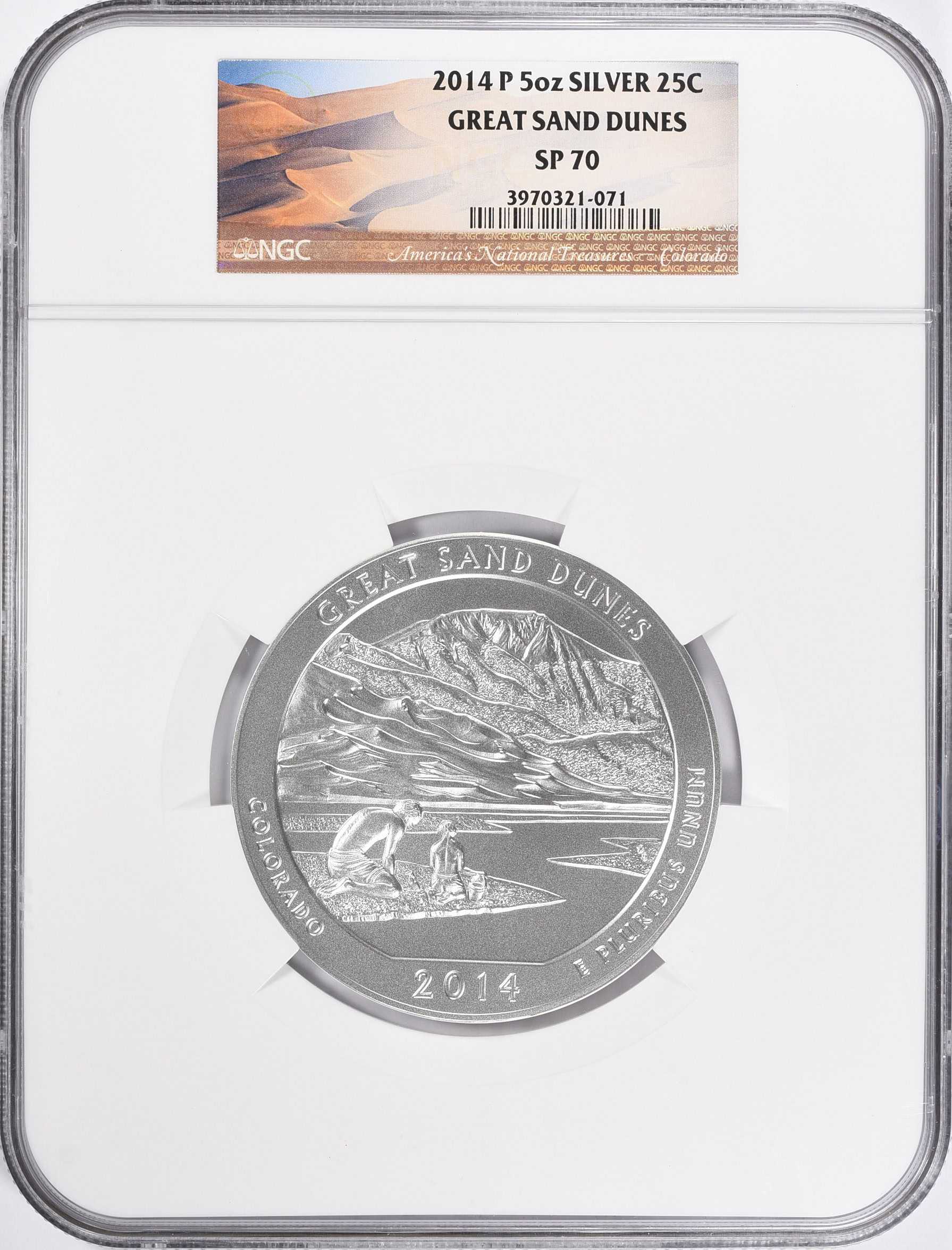 2014-P America the Beautiful 5 oz. Silver Quarter Great Sand Dunes NP ...
