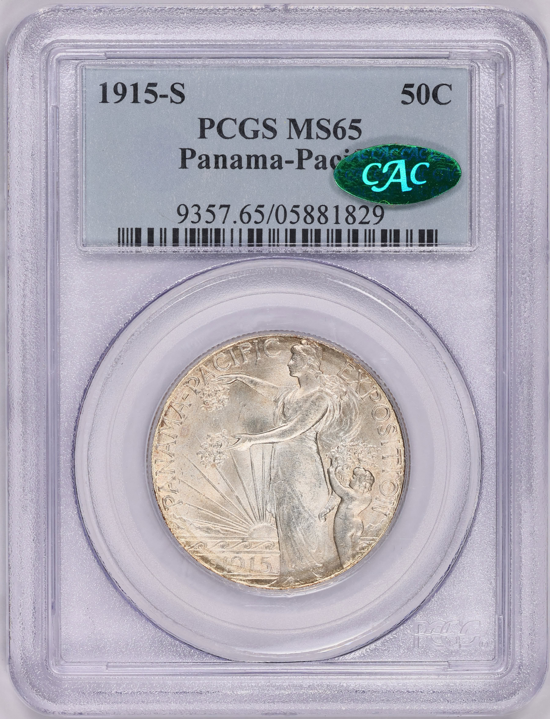 1915-S Panama-Pacific Exposition Half Dollar PCGS MS-65 (CAC Green) (Item 1549136 ...
