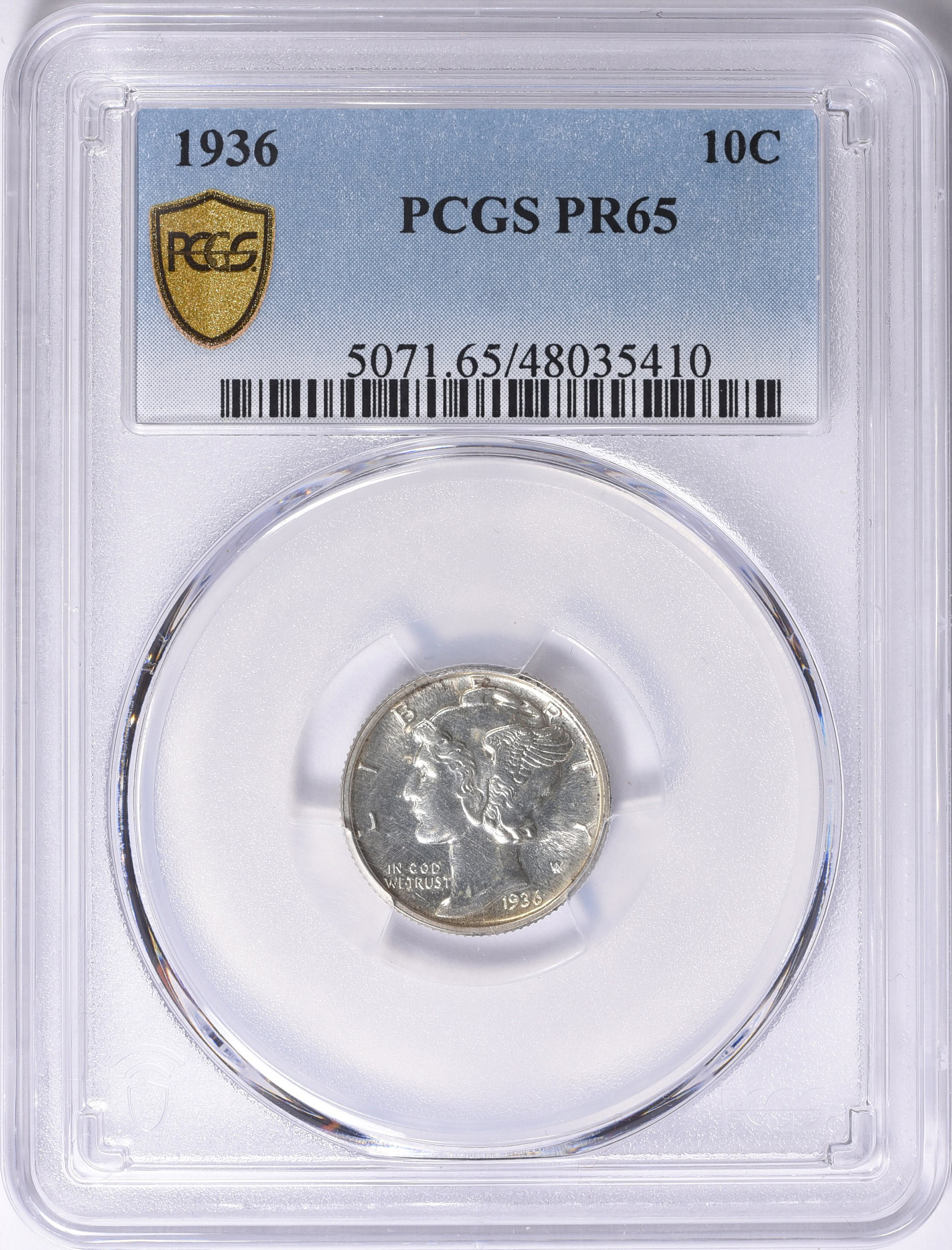 1936 Mercury Dime PCGS Proof-65 (Item 1549219) | GreatCollections Coin Auctions