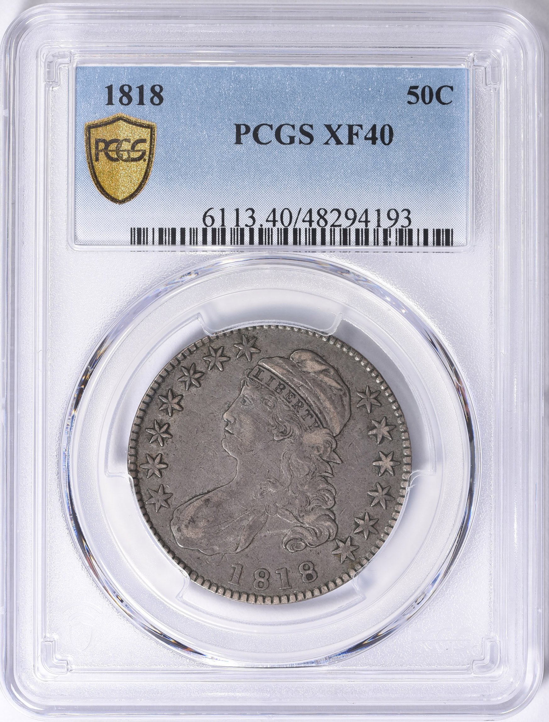 1818 Capped Bust Half Dollar PCGS XF-40 (Item 1549233 ...