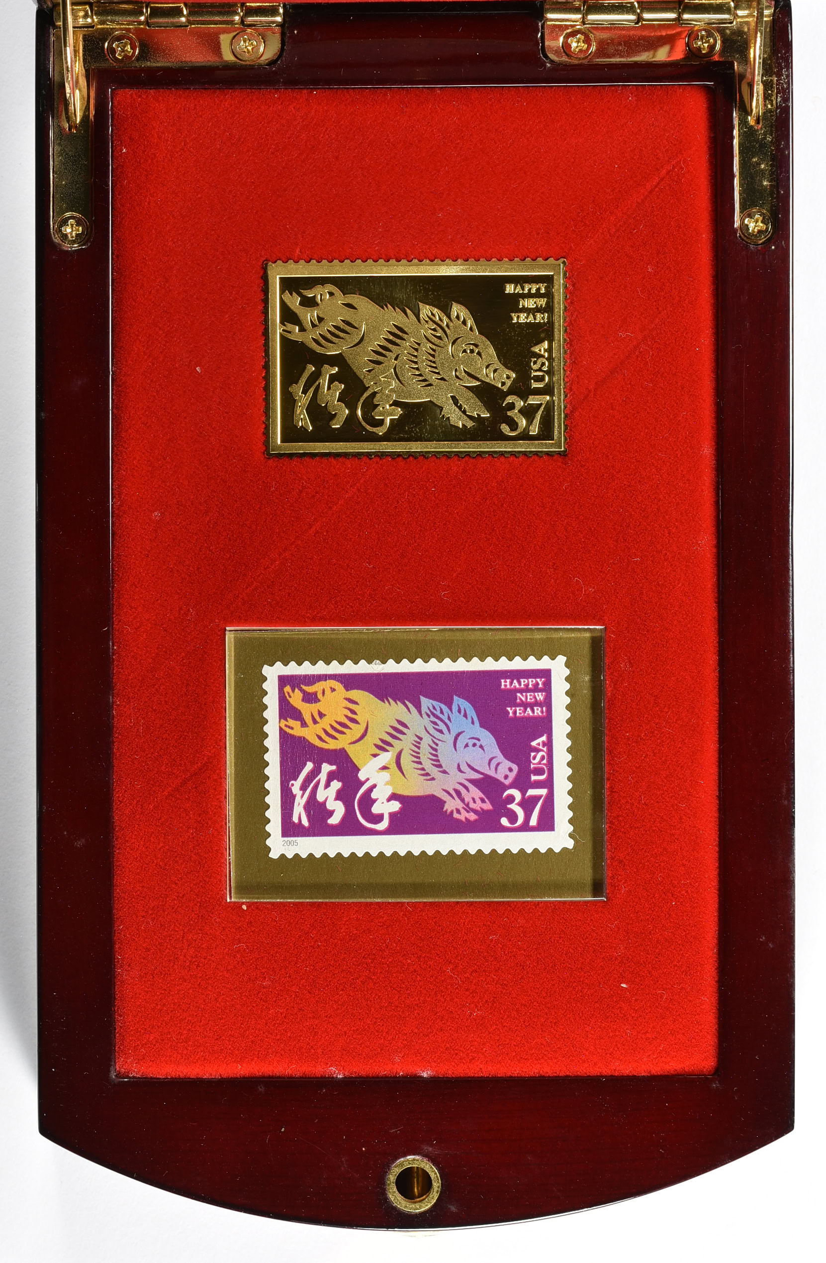 2007 USPS Gold 1oz Year of the Boar Postage Stamp Ingot/Bar Uncertified ...