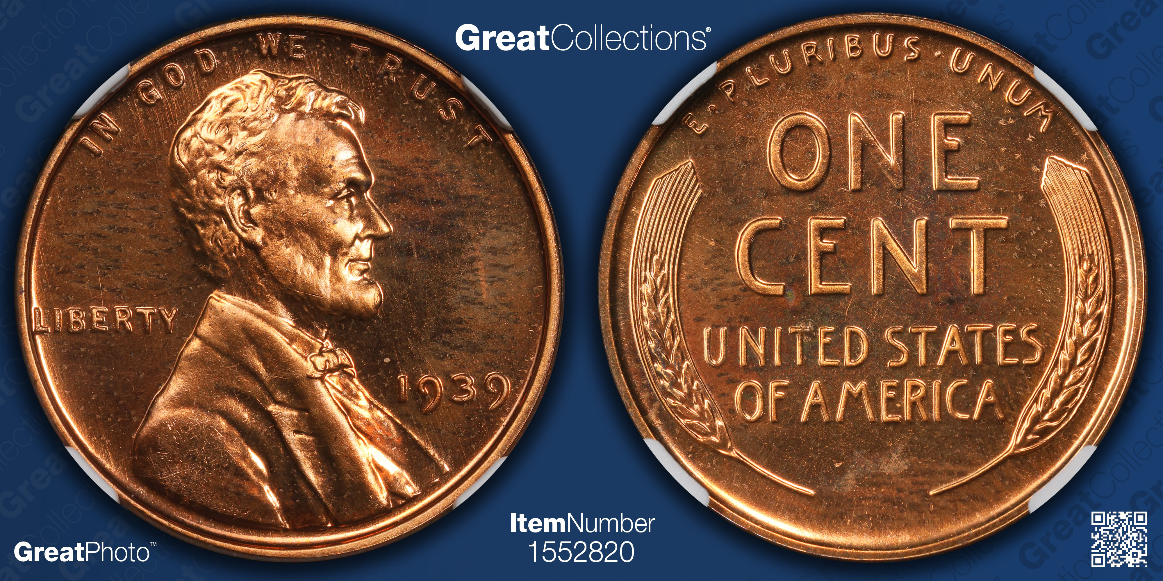 1939 Lincoln Cent NGC Proof-67 RD (Item 1552820) | GreatCollections ...