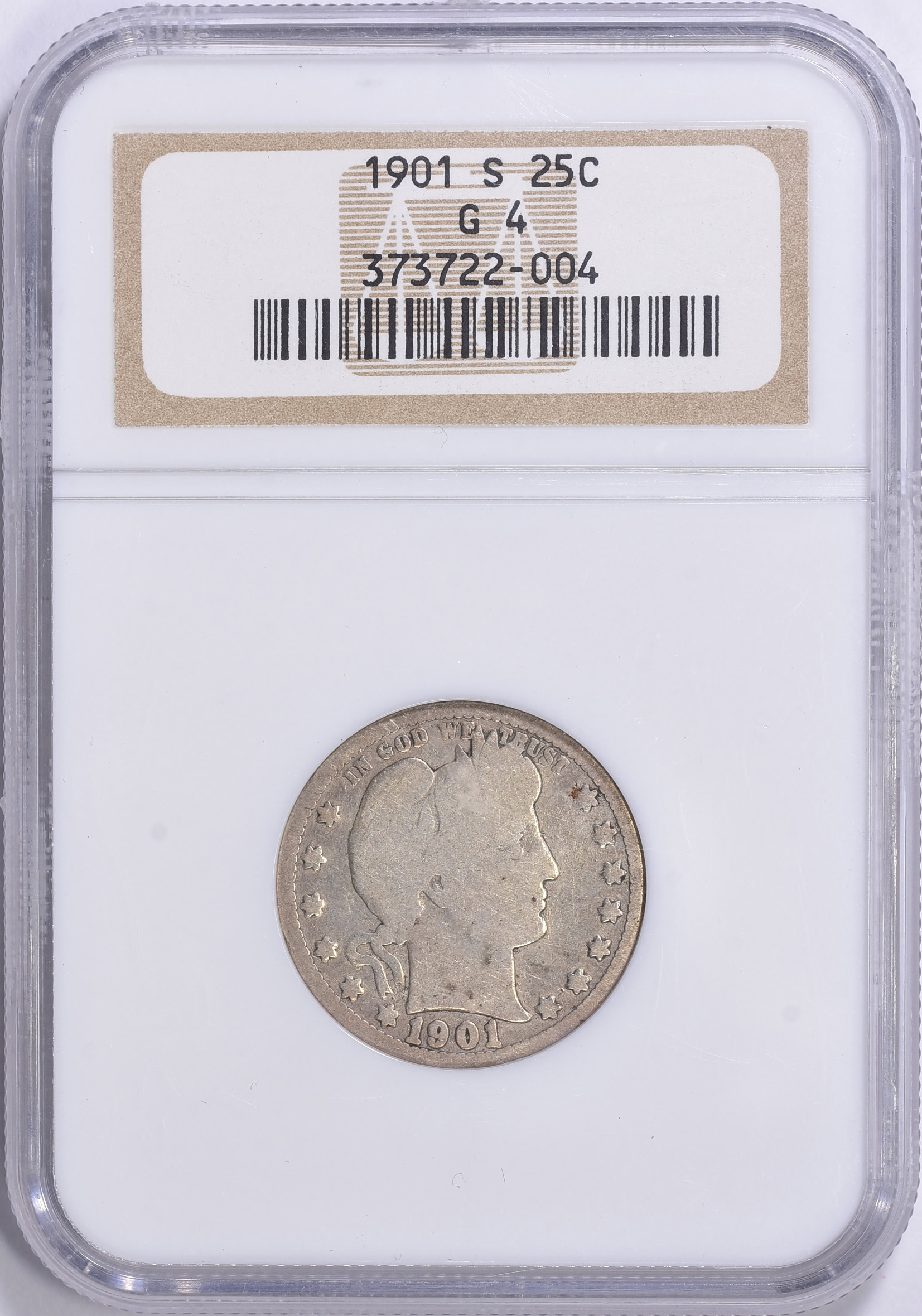 1901-S Barber Quarter NGC G-04 (Item 1555864) | GreatCollections Coin Auctions